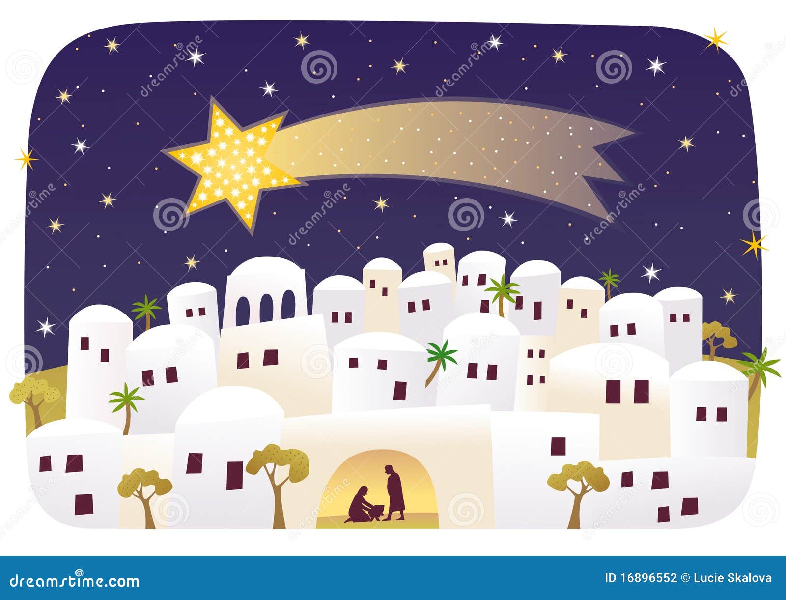 Birth of Jesus in Bethlehem Stock Vector - Illustration of baby, joseph ...