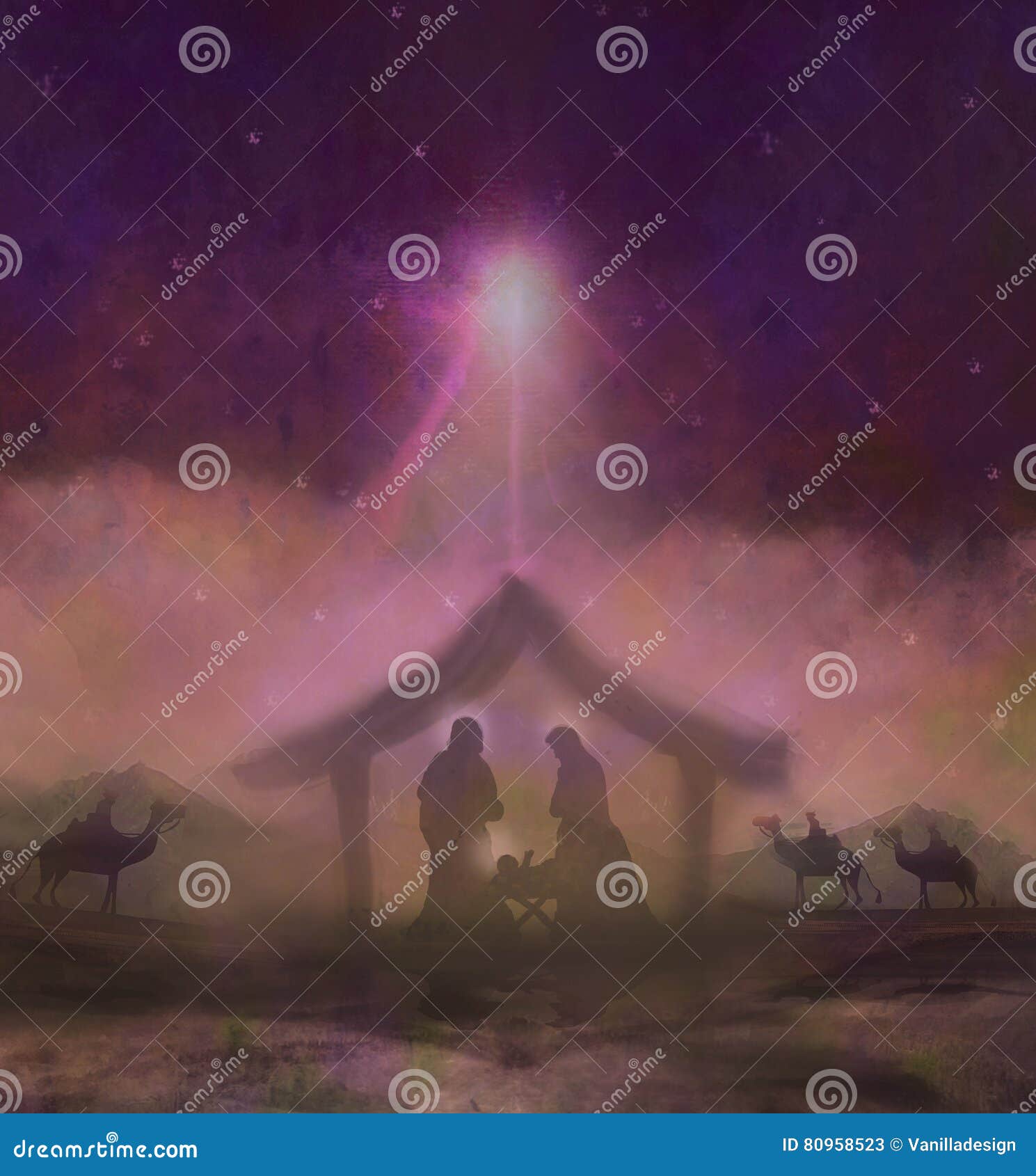 Birth Of Jesus In Bethlehem. Royalty-Free Stock Image | CartoonDealer ...