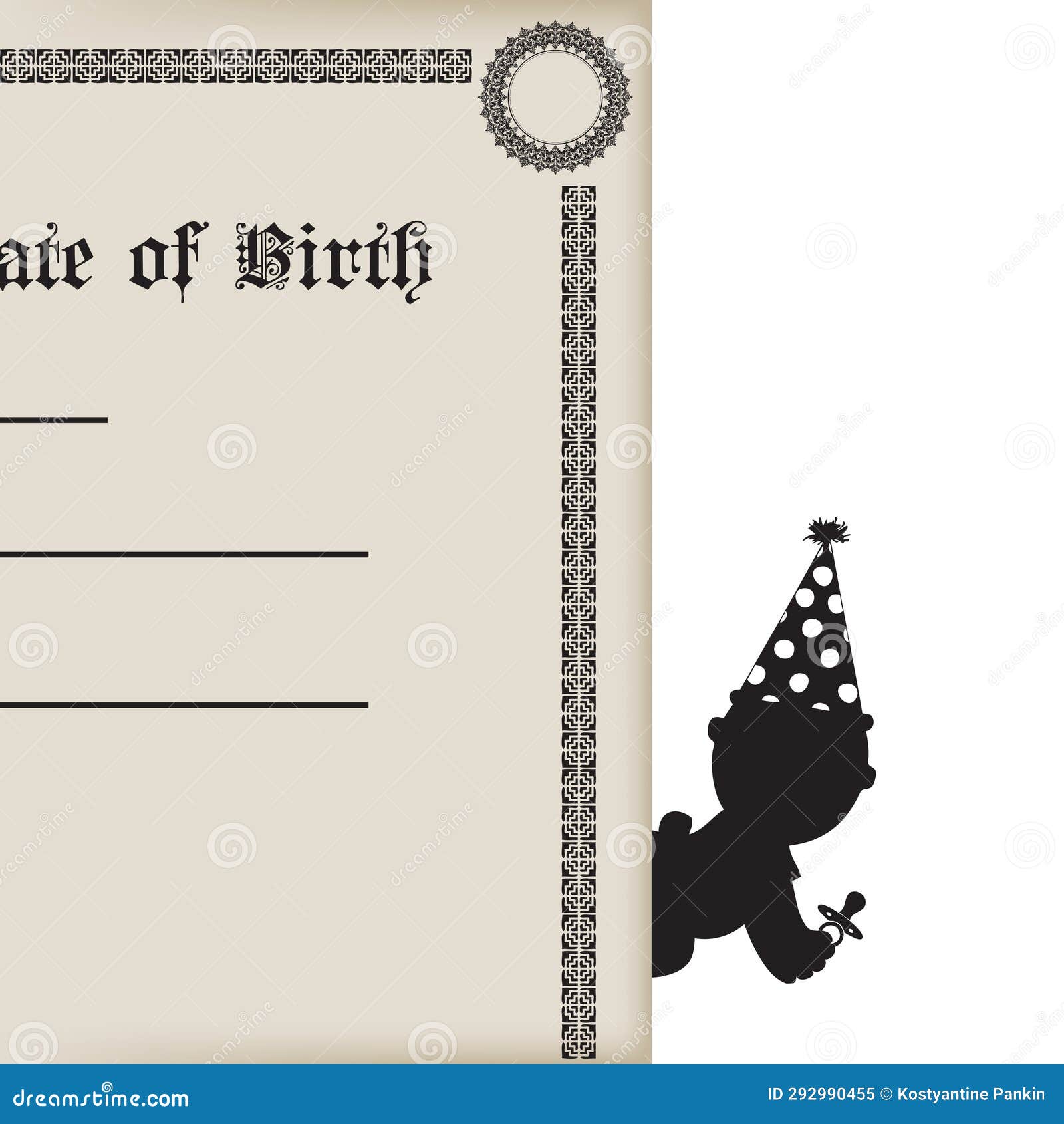 Birth Registration stock illustration. Illustration of vector - 292990455