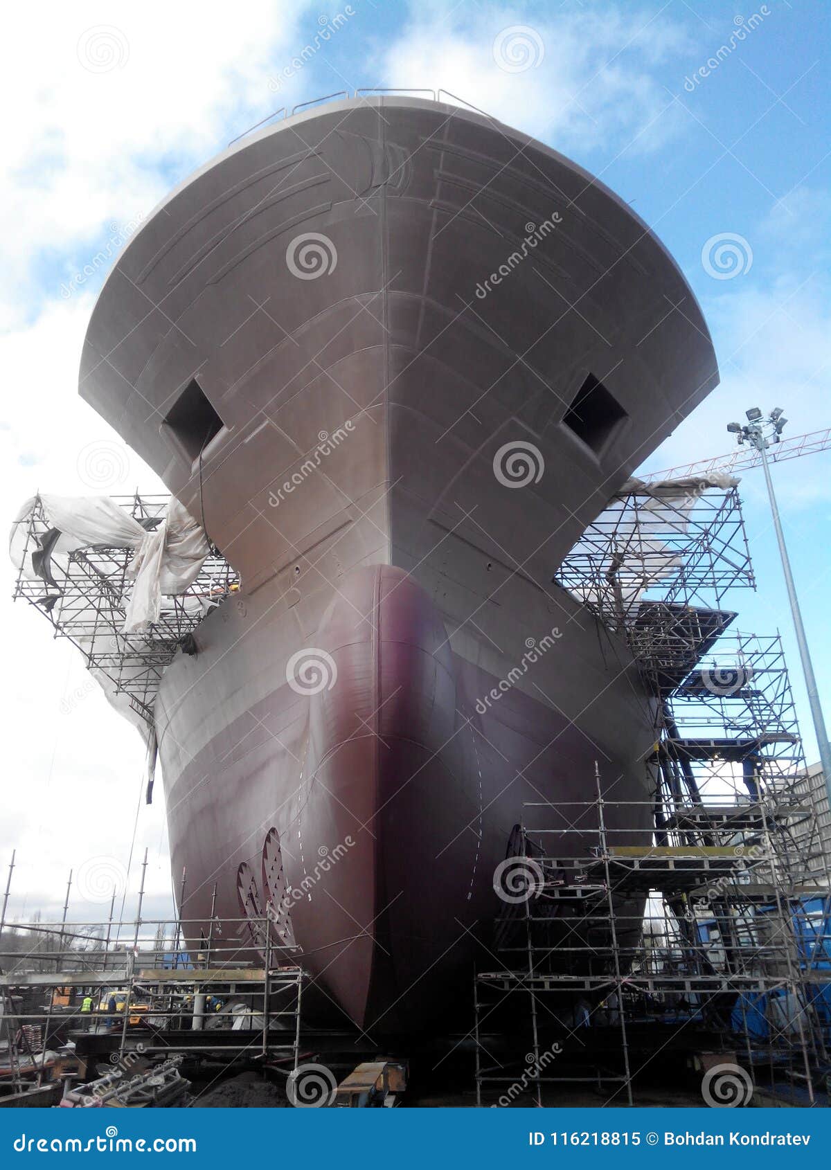 Birth of a ship stock image. Image of shipyard, ship - 116218815