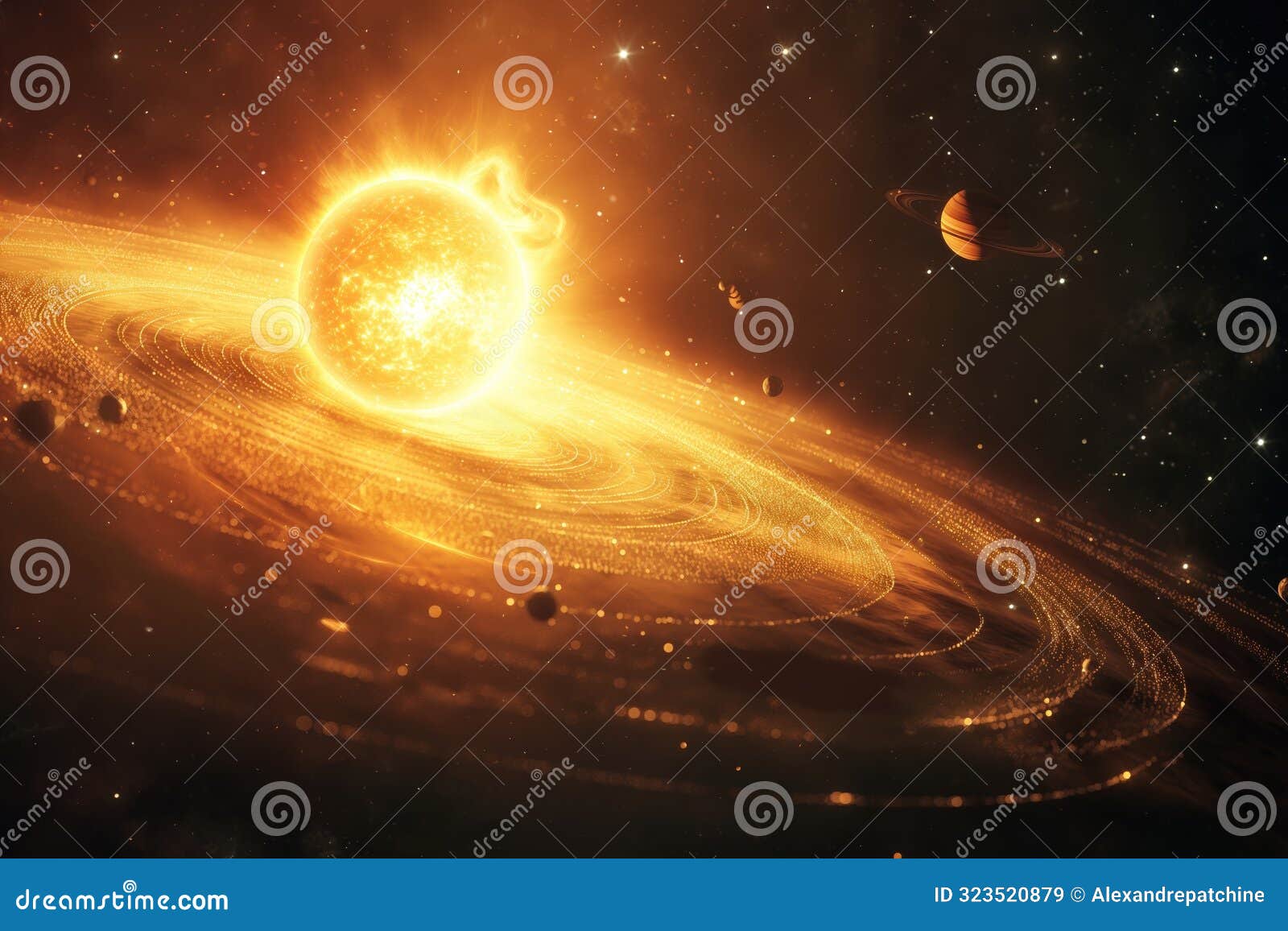 Birth of the Solar System with Protoplanetary Disk, Final Stage Stock ...