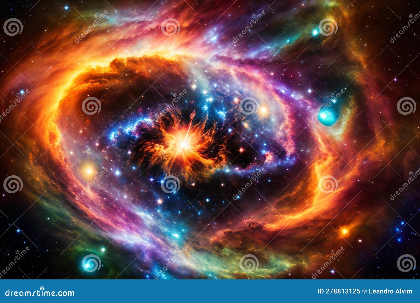 The Birth of a Star a Celestial Explosion.AI Generated Stock ...