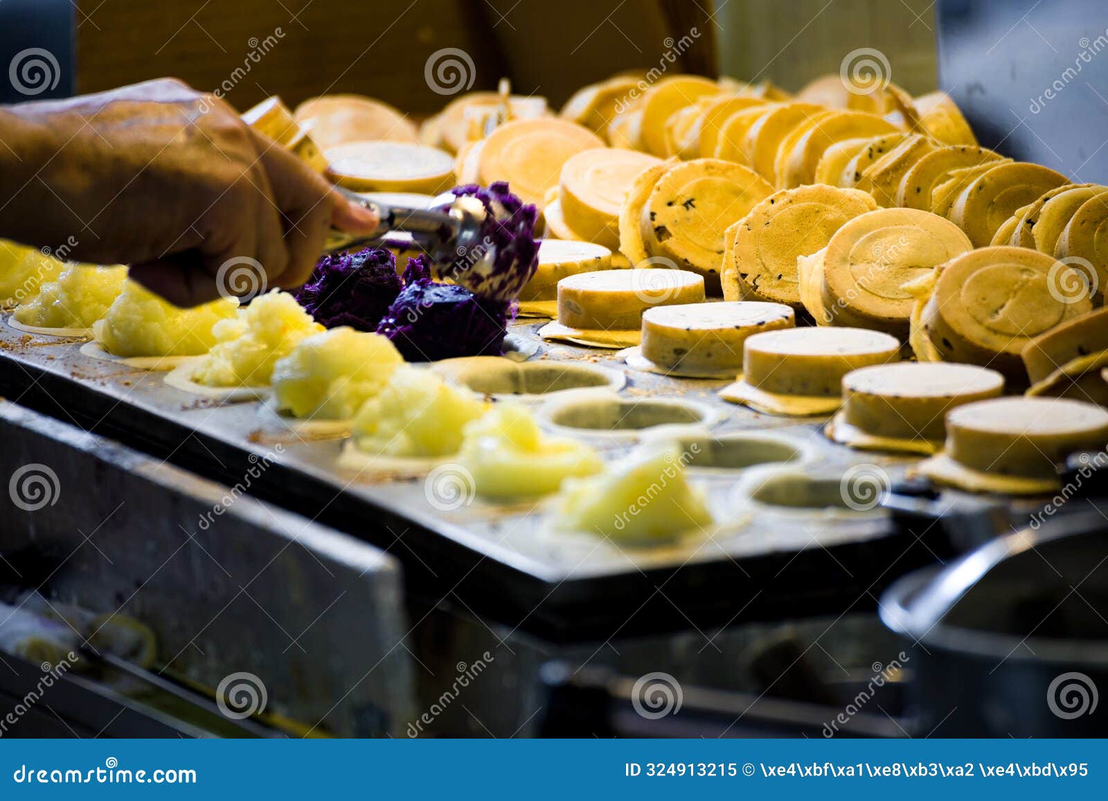 The Birth of Wheel Cakes stock image. Image of preparation - 324913215