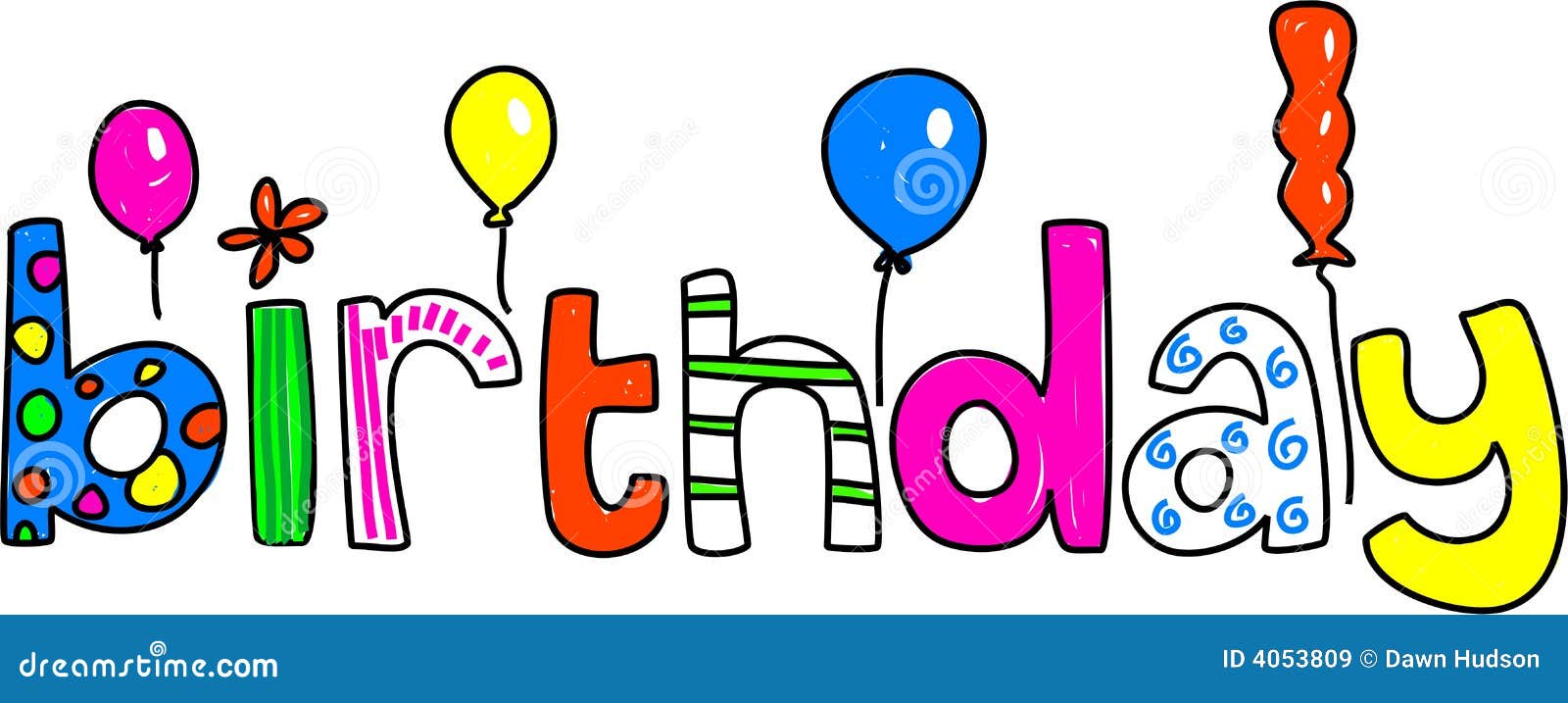 The Word Birthday As Neon Glowing Unique Typeset Symbols, Luminous ...