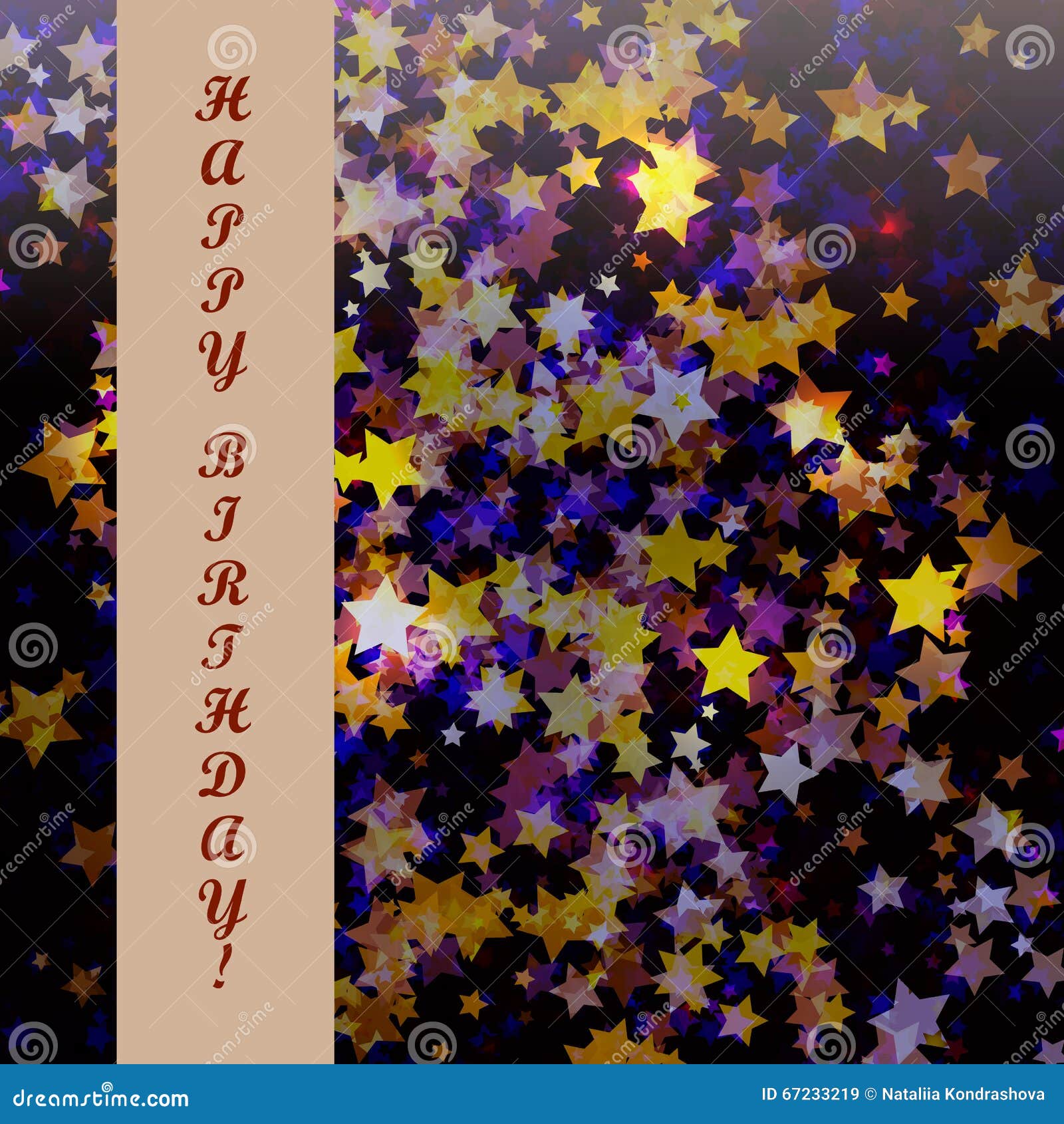 Birthday Abstract Star Background Card Stock Vector - Illustration of ...