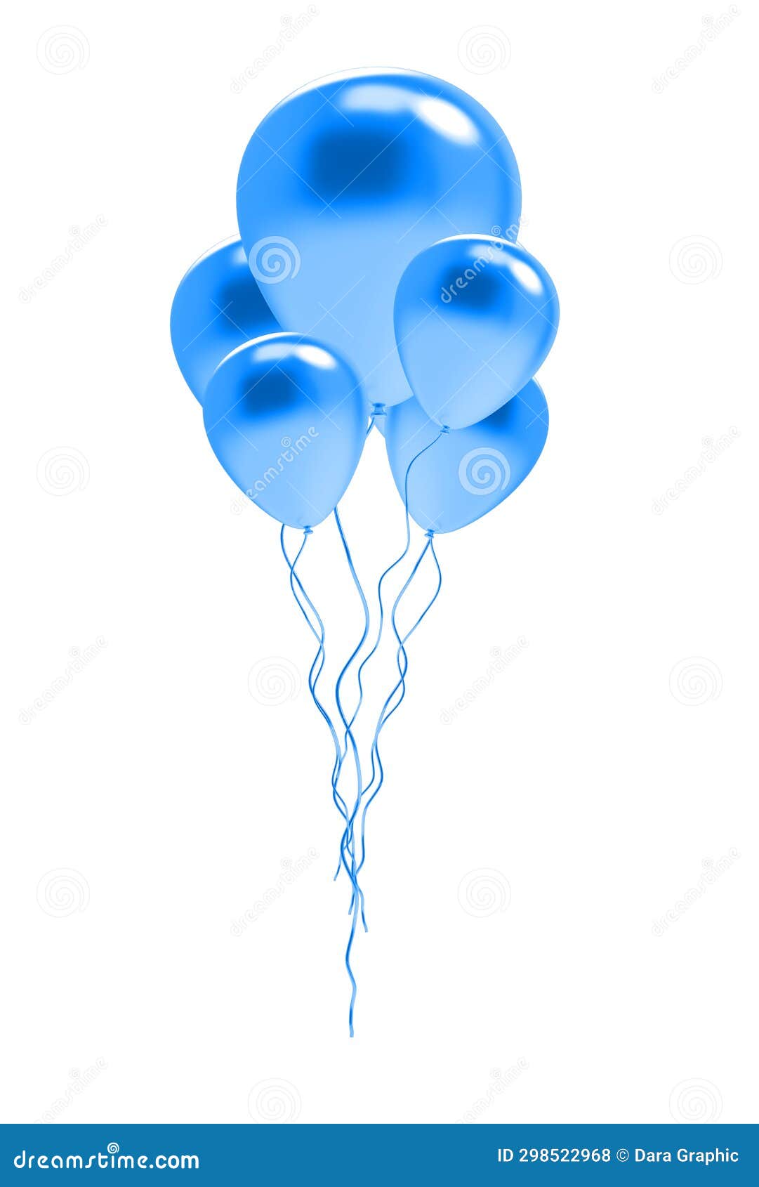 Birthday Air Balloons on Blue Background Stock Illustration ...