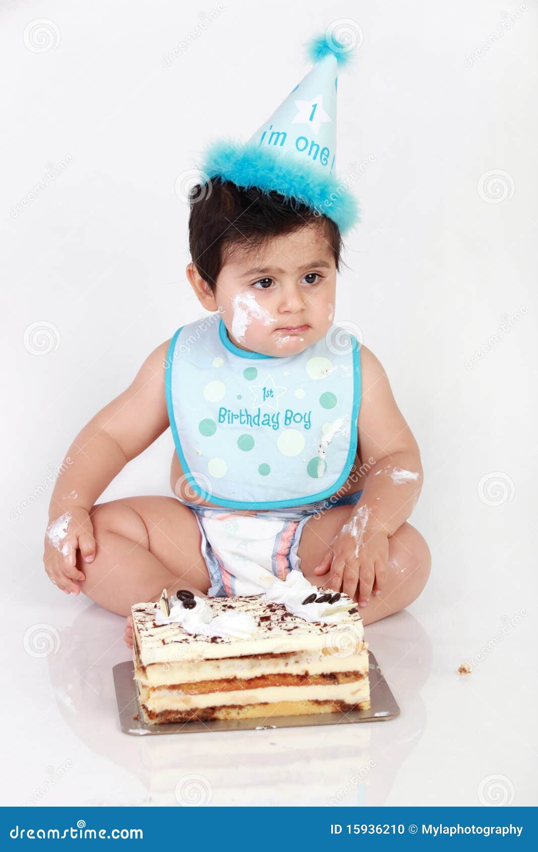Birthday baby boy stock photo. Image of polka, baby, adorable - 15936210