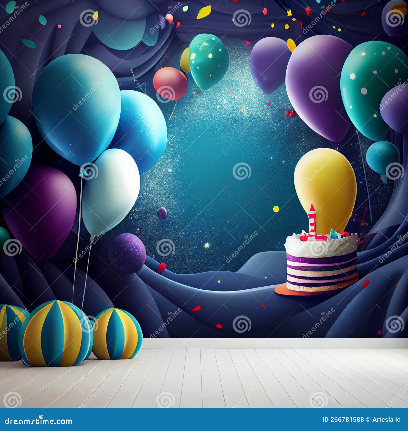 Birthday Backdrop Wallpaper Stock Illustration - Illustration of happy ...