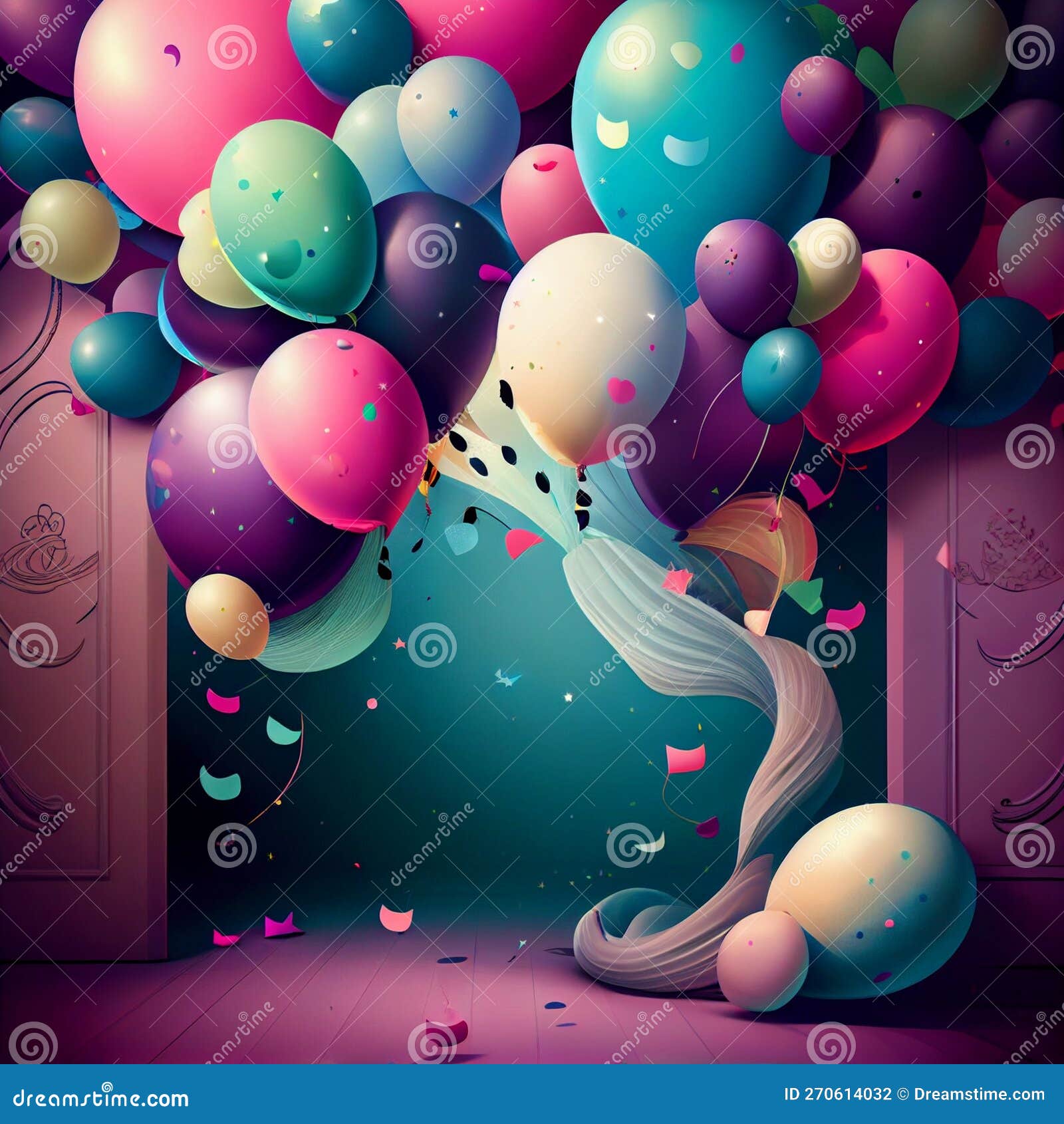 Birthday Backdrop Wallpaper Stock Illustration - Illustration of ...