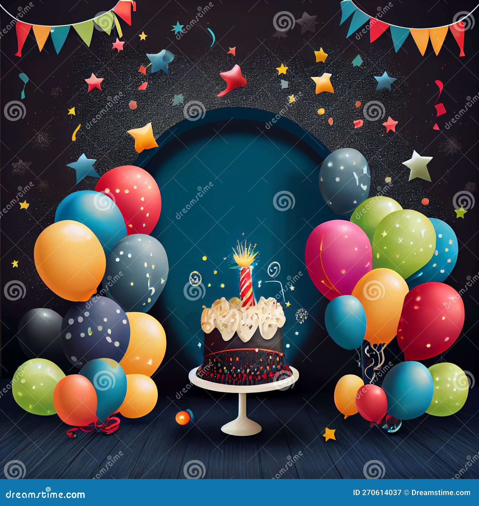 Birthday Backdrop Wallpaper Stock Illustration - Illustration of modern ...