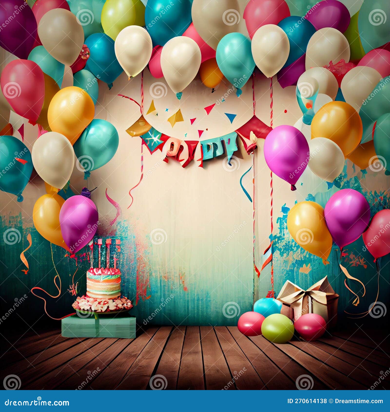 Birthday Backdrop Wallpaper Stock Illustration - Illustration of vector ...