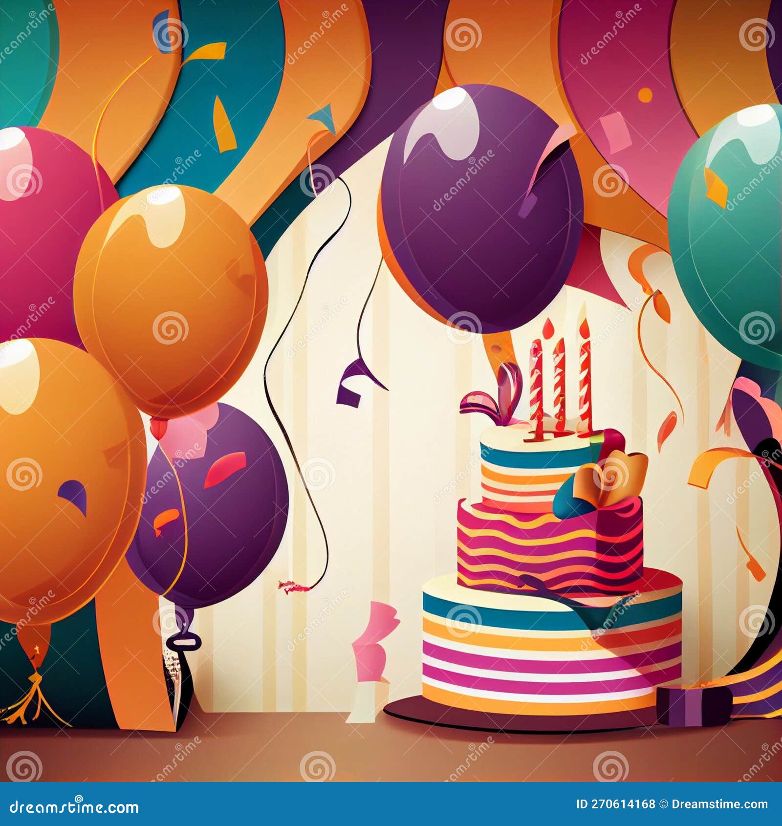 Birthday Backdrop Wallpaper Stock Illustration - Illustration of ...