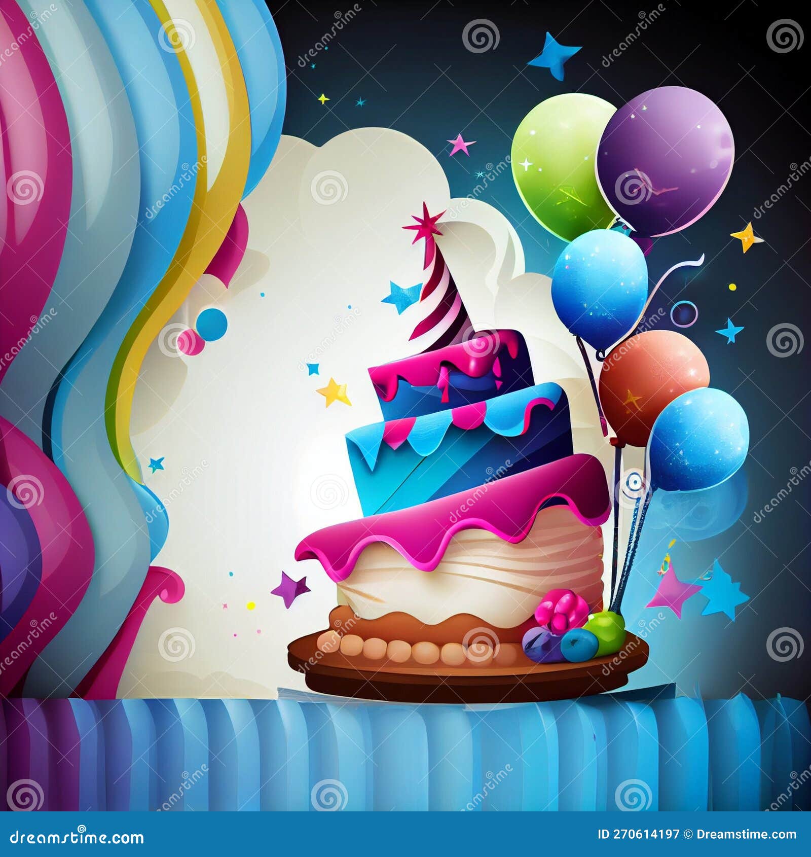 Birthday Backdrop Wallpaper Stock Illustration - Illustration of ...