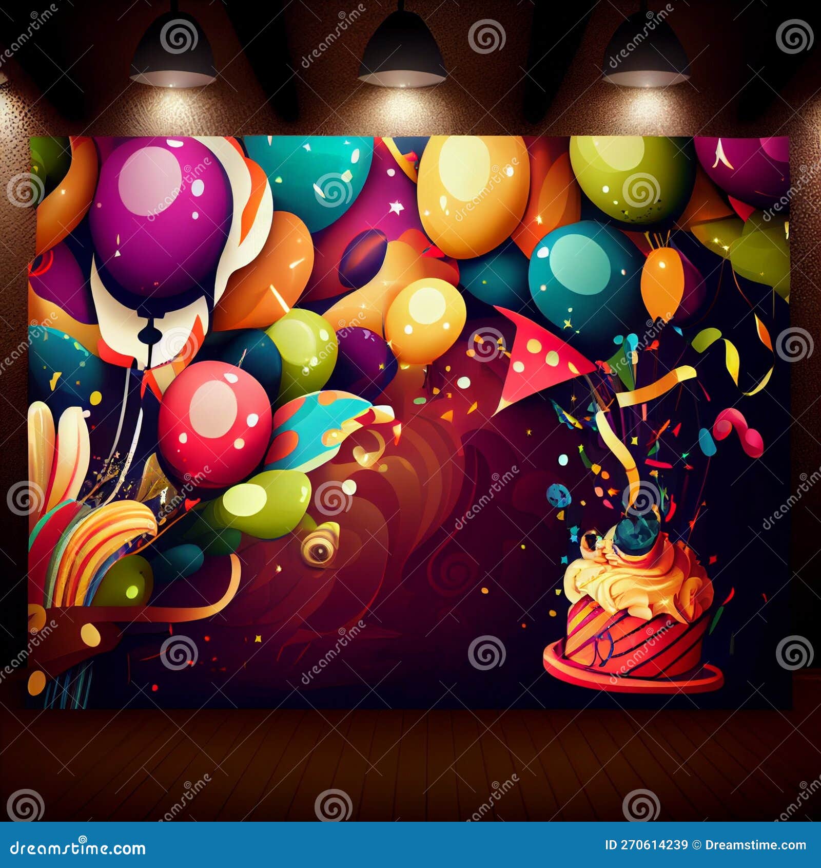 Birthday Backdrop Wallpaper Stock Illustration - Illustration of ...