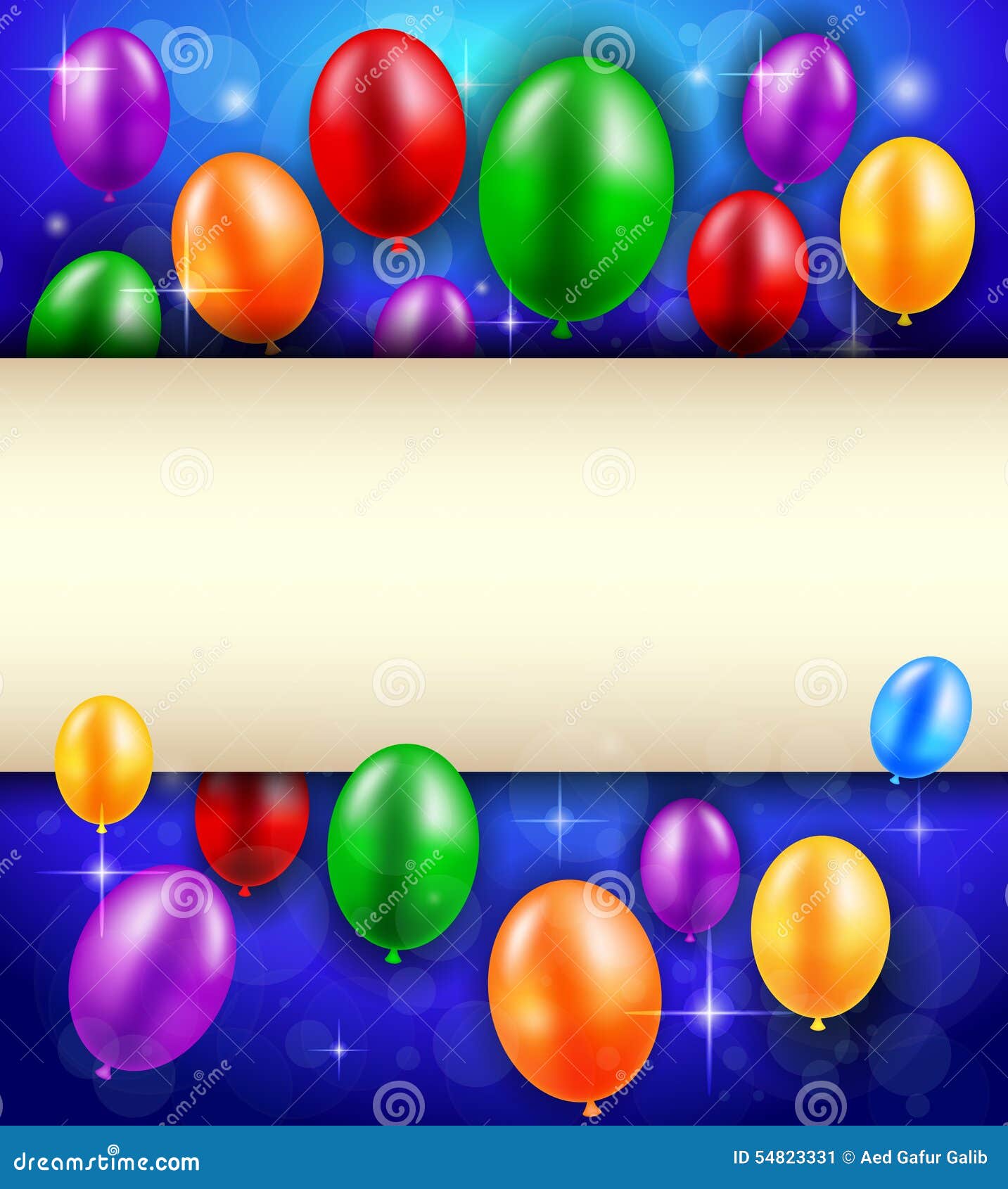 Birthday Background with Blank Sign Stock Vector - Illustration of ...