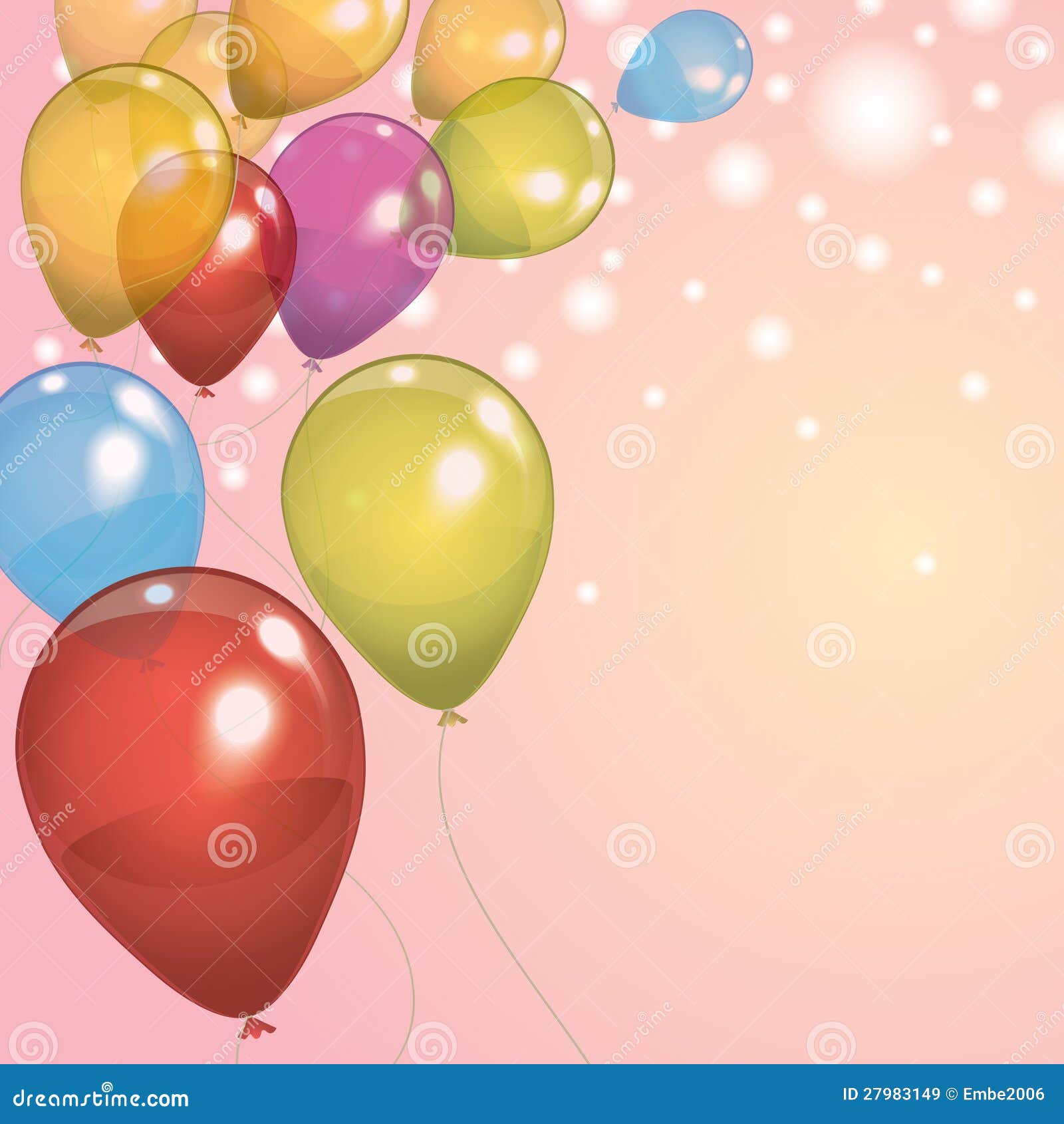 Birthday Balloon Background Stock Vector - Illustration of celebration ...