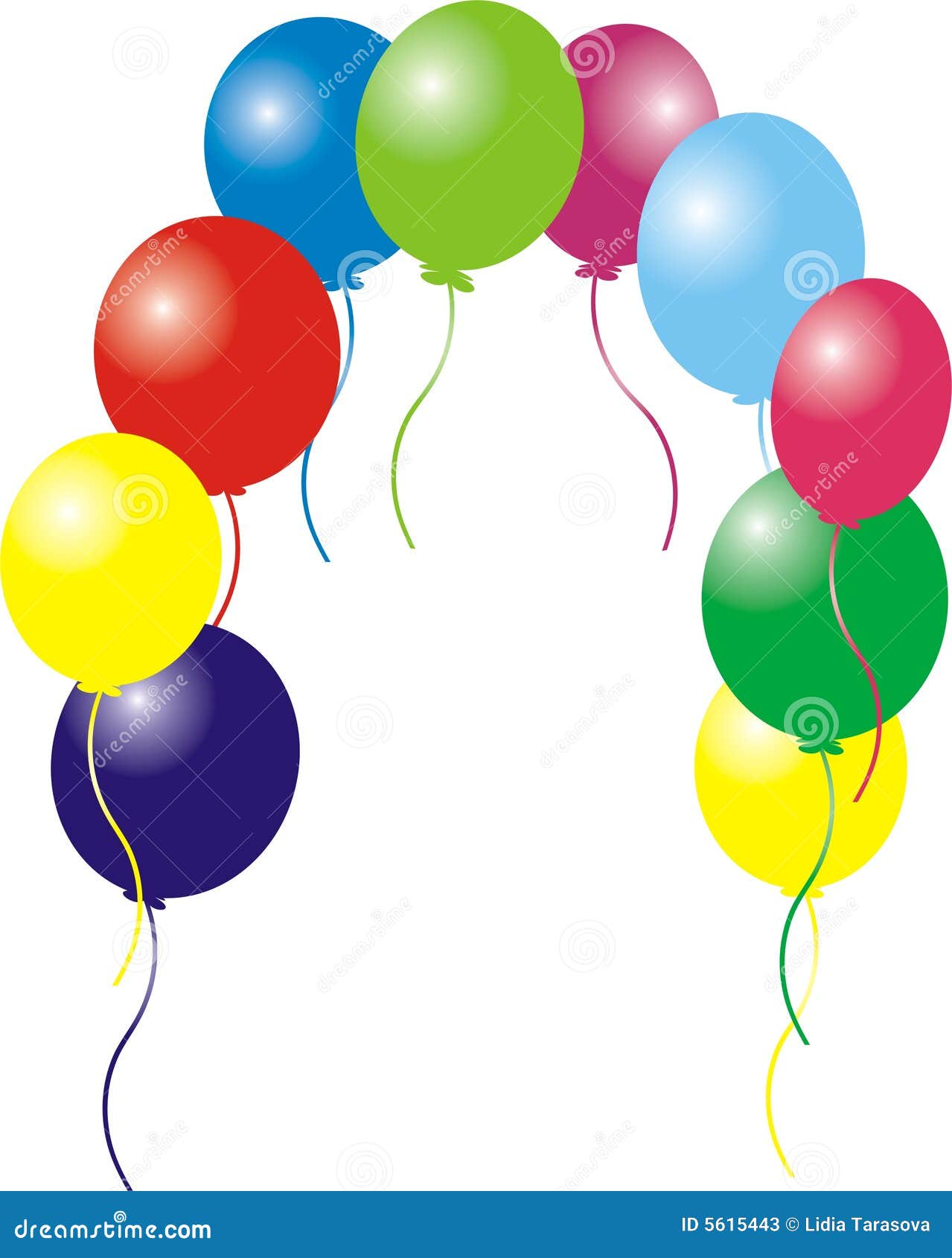 Birthday balloons frame stock vector. Illustration of ornate - 5615443