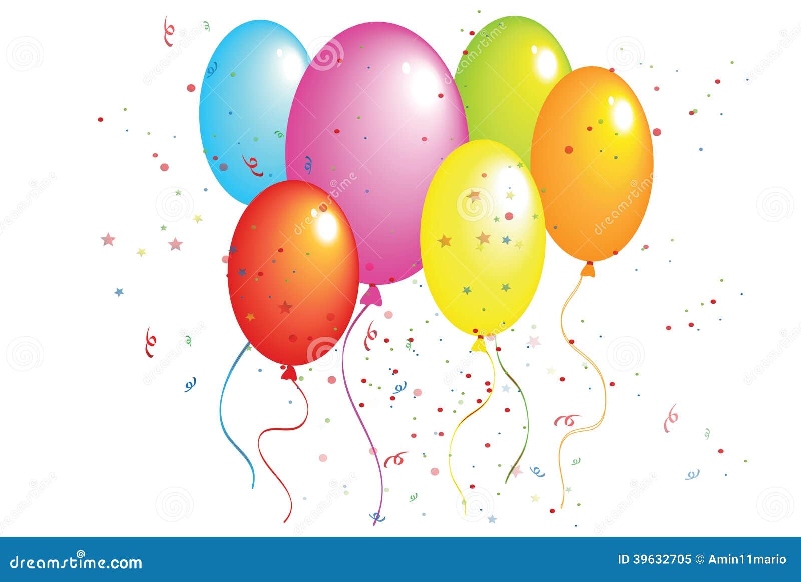 Birthday Balloons Illustration Stock Illustration - Illustration of ...