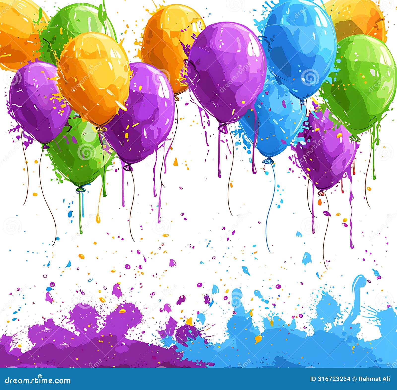 Birthday Balloons Vector Background Design Stock Photo - Image of ...