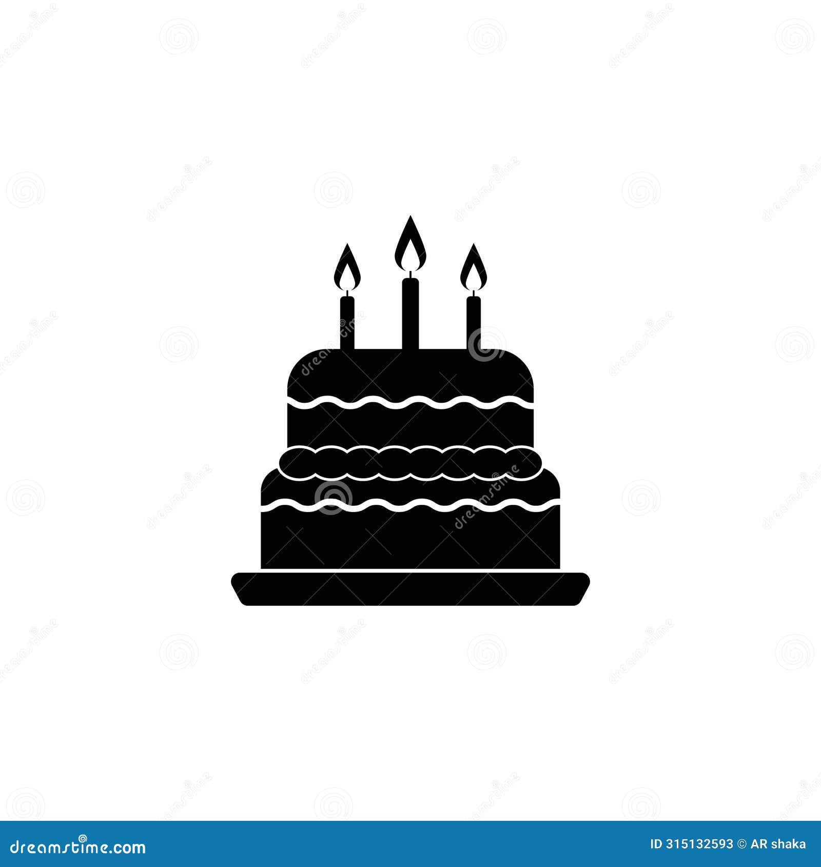Birthday Bread Icon Symbol,illustration Design Template Stock Vector ...