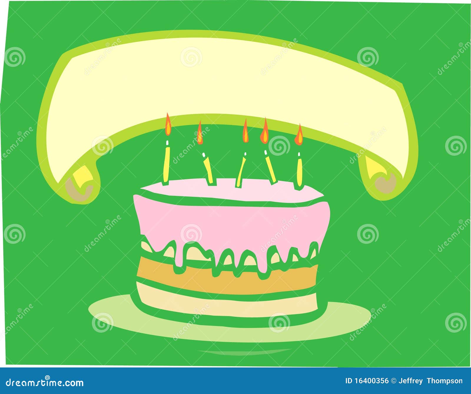 Birthday Cake Banner stock vector. Illustration of banner - 16400356