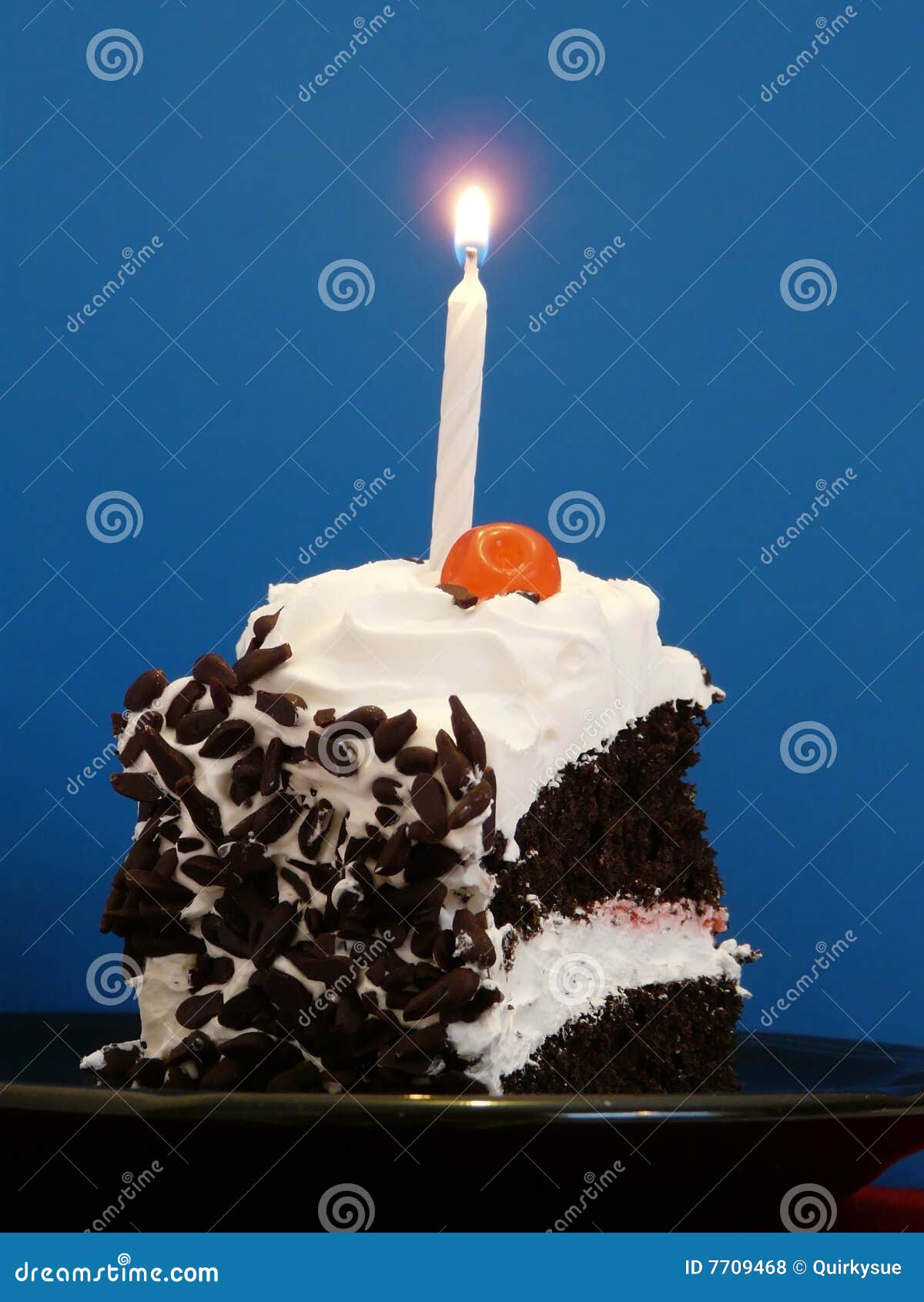 Birthday Cake and Candle stock photo. Image of sweet, flame - 7709468