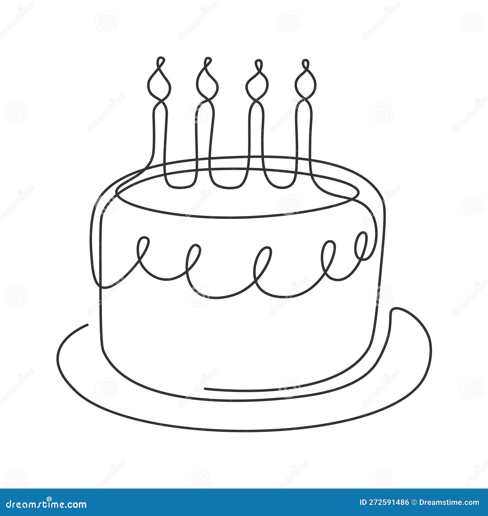 Birthday Candle Line Drawing at Kristen Mcdonald blog