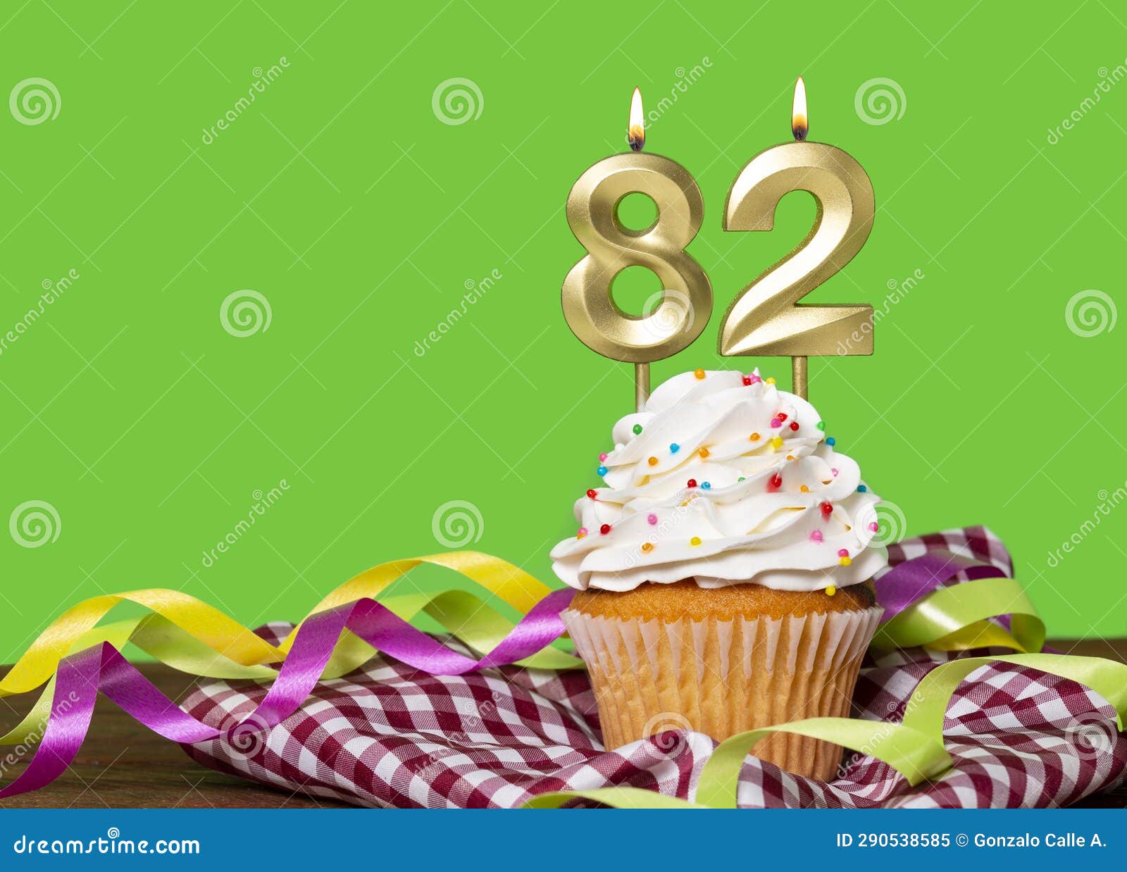 Birthday Cake with Candle Number 82 Stock Image - Image of cake, sweet ...