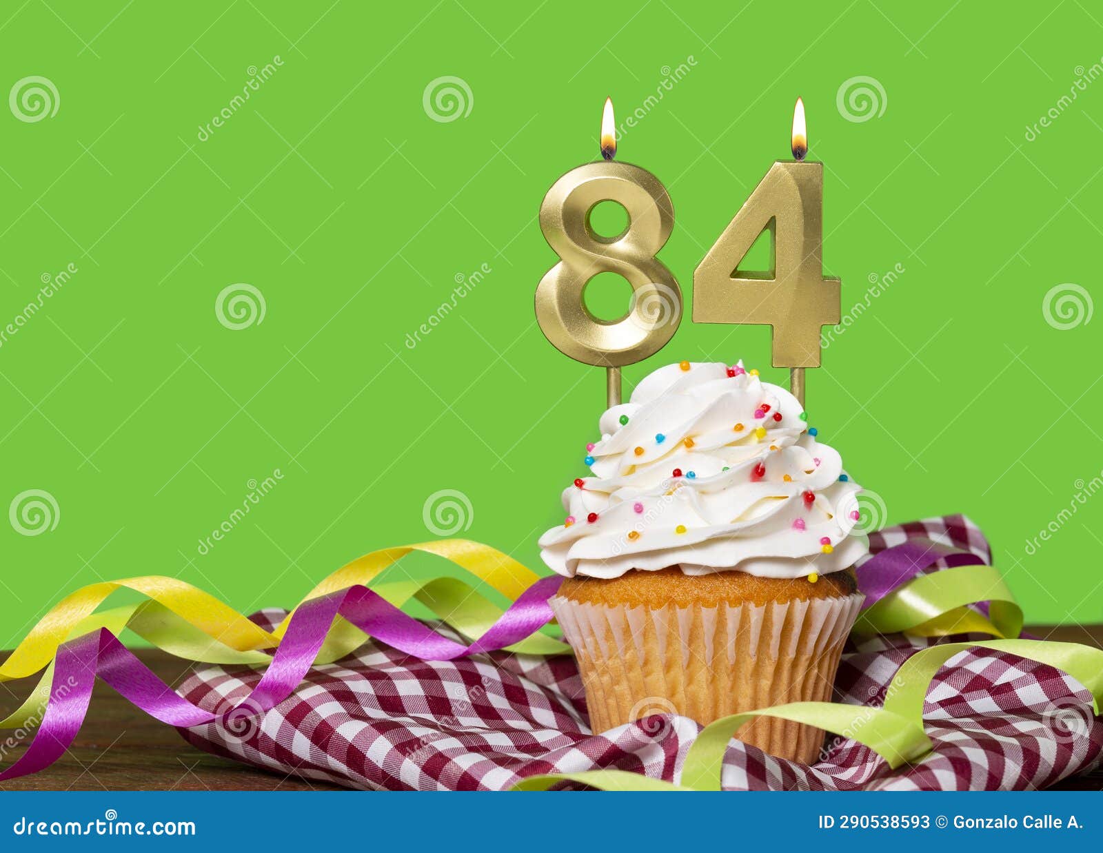 Birthday Cake with Candle Number 84 Stock Image - Image of anniversary ...