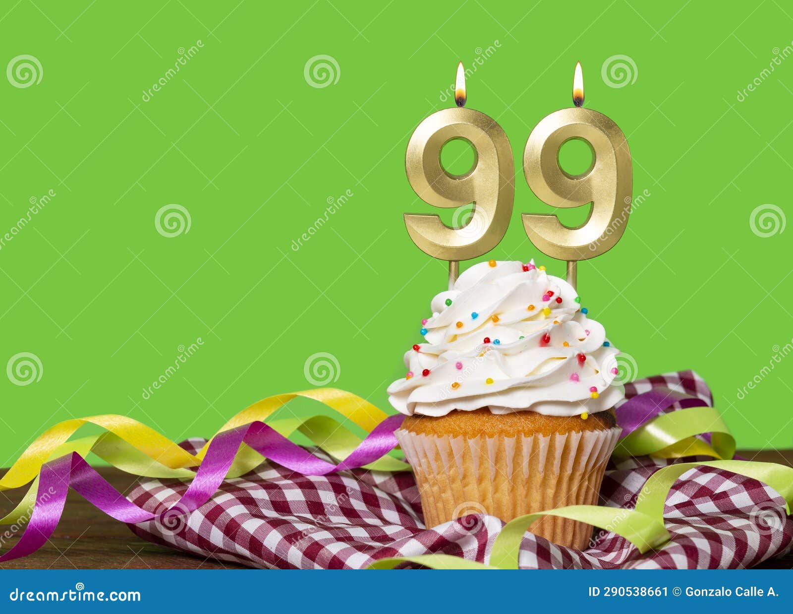 Birthday Cake with Candle Number 99 Stock Image - Image of sweet, gift ...