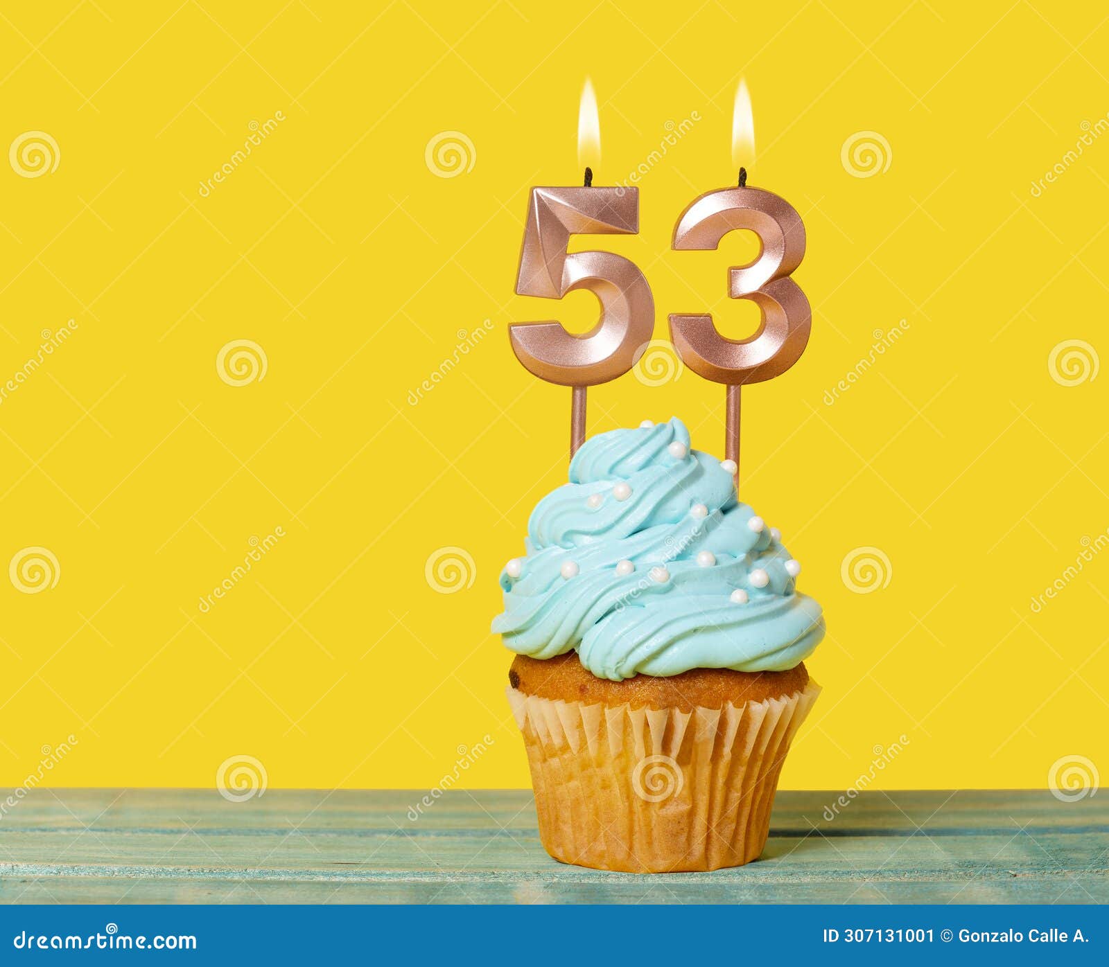 Birthday Cake with Candle Number 53 Stock Image - Image of anniversary ...
