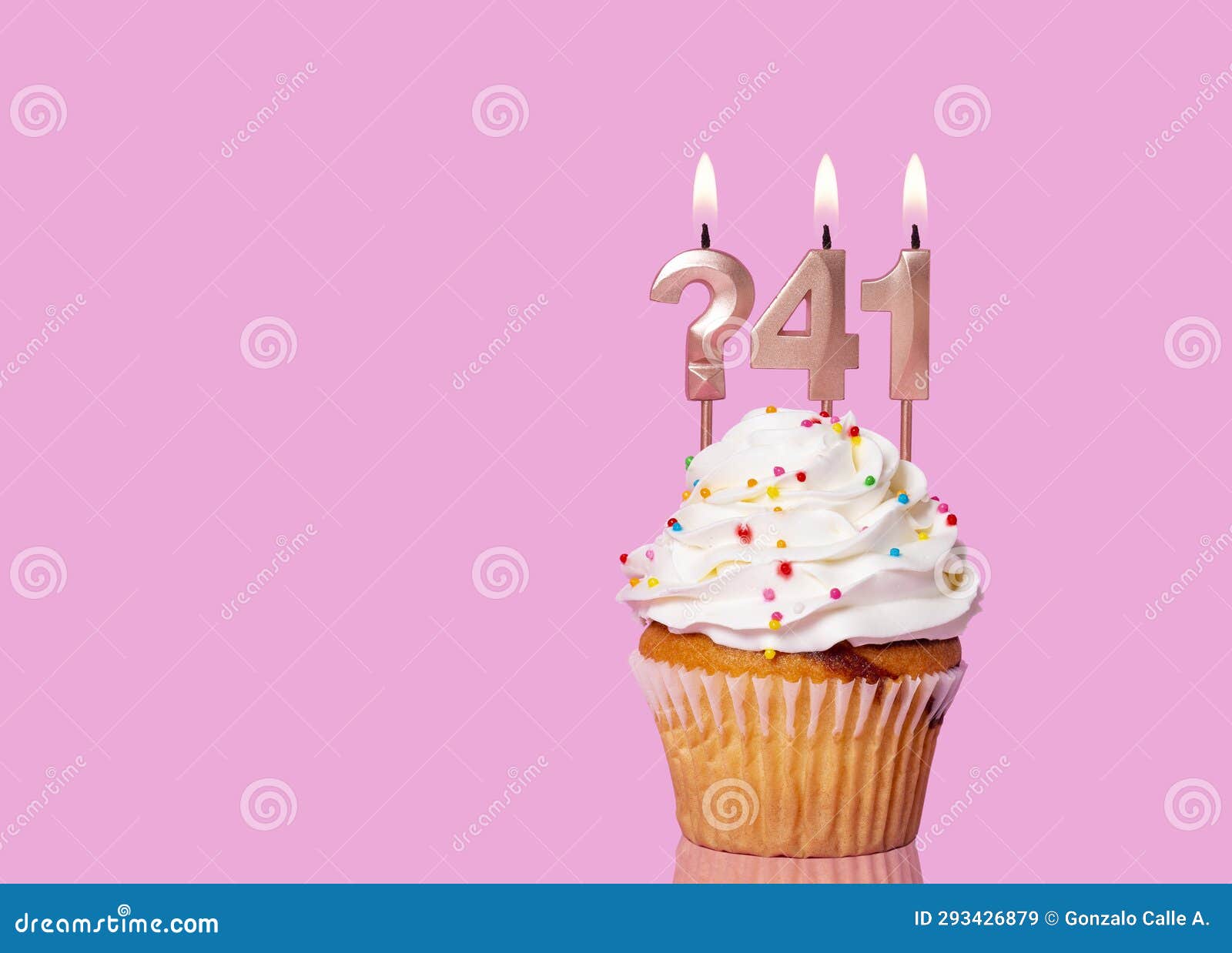 Birthday Cake with Candle Question Mark and Number 41 Stock Image ...