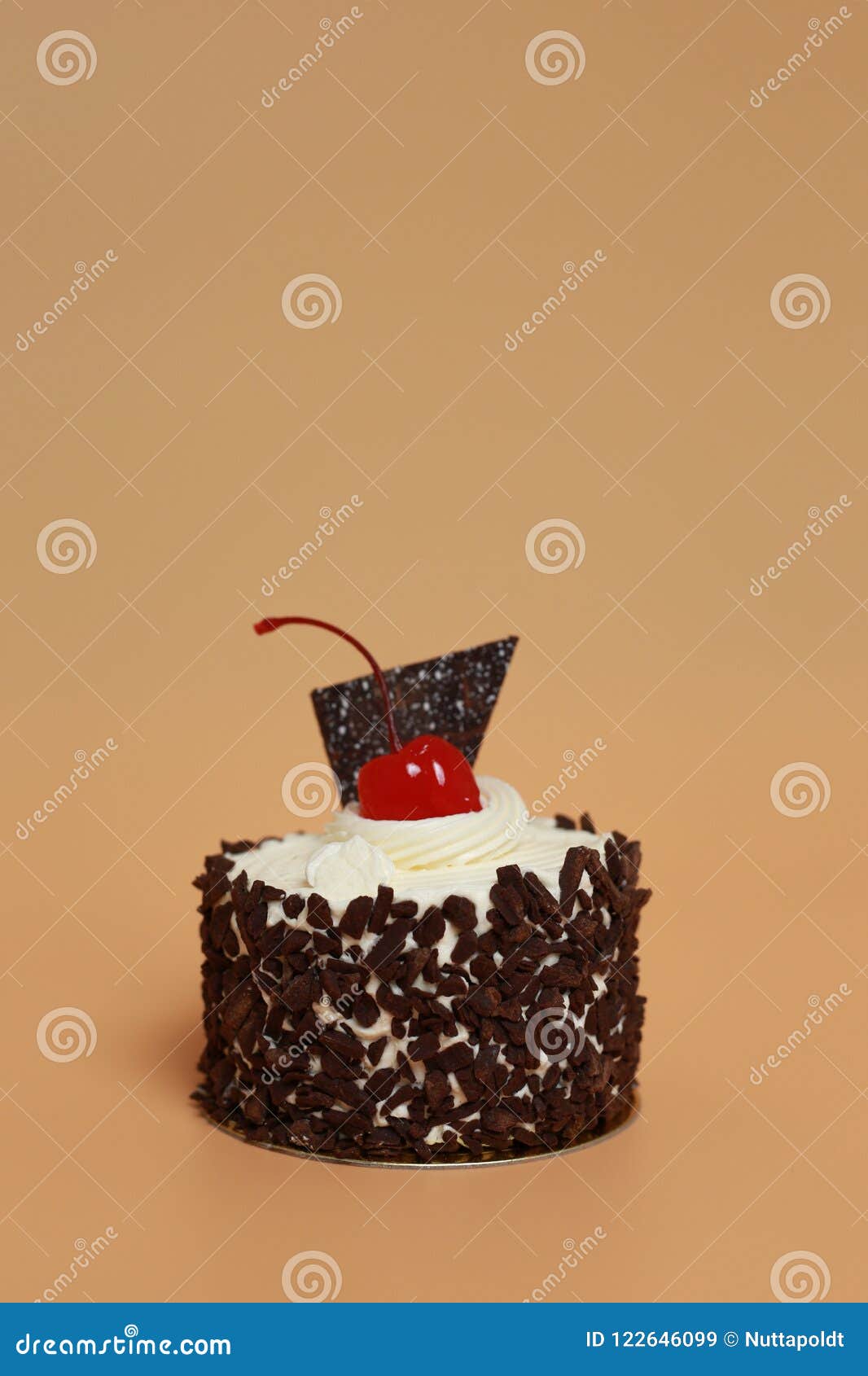 Birthday Cake on Color for Background Stock Image - Image of frosting ...