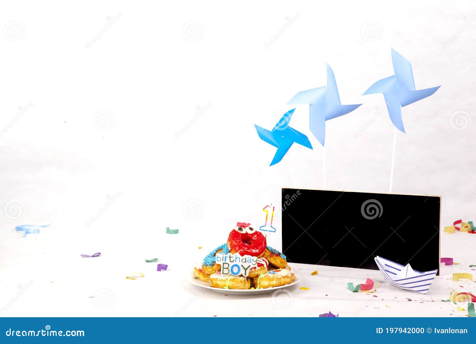 Birthday Cake and Empty Board Stock Photo - Image of empty, gourmet ...