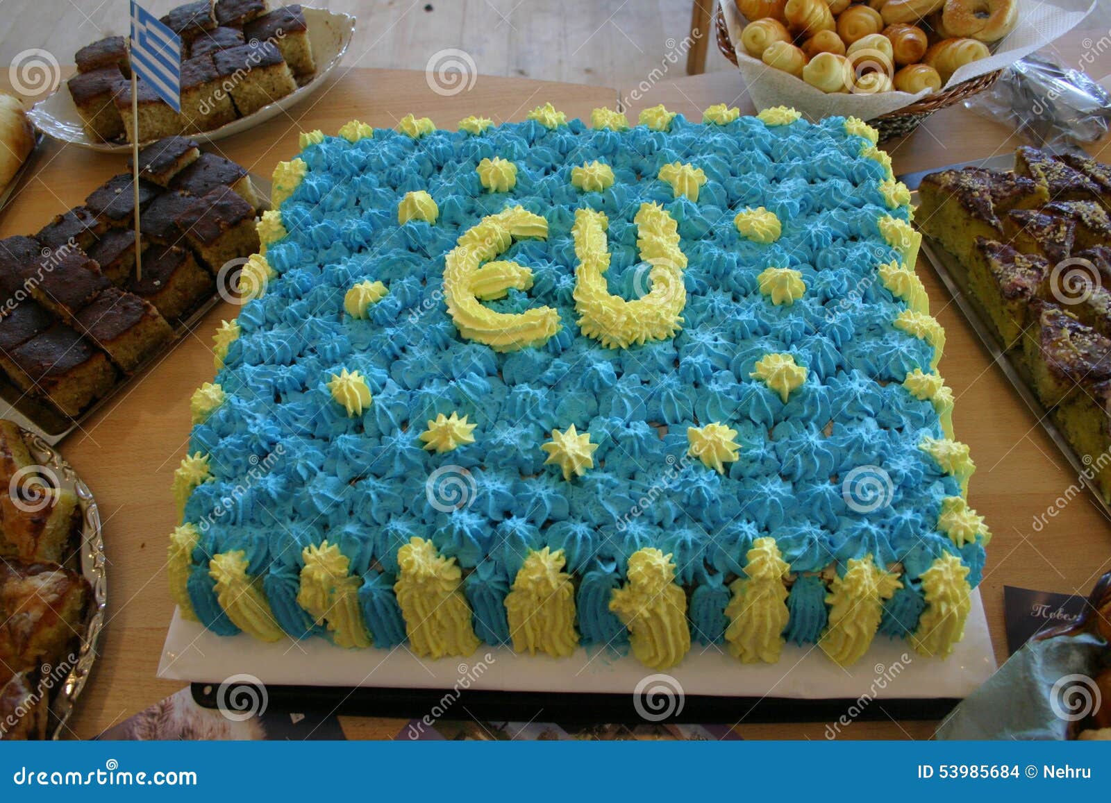 Birthday cake of EU stock photo. Image of festive, cultural - 53985684