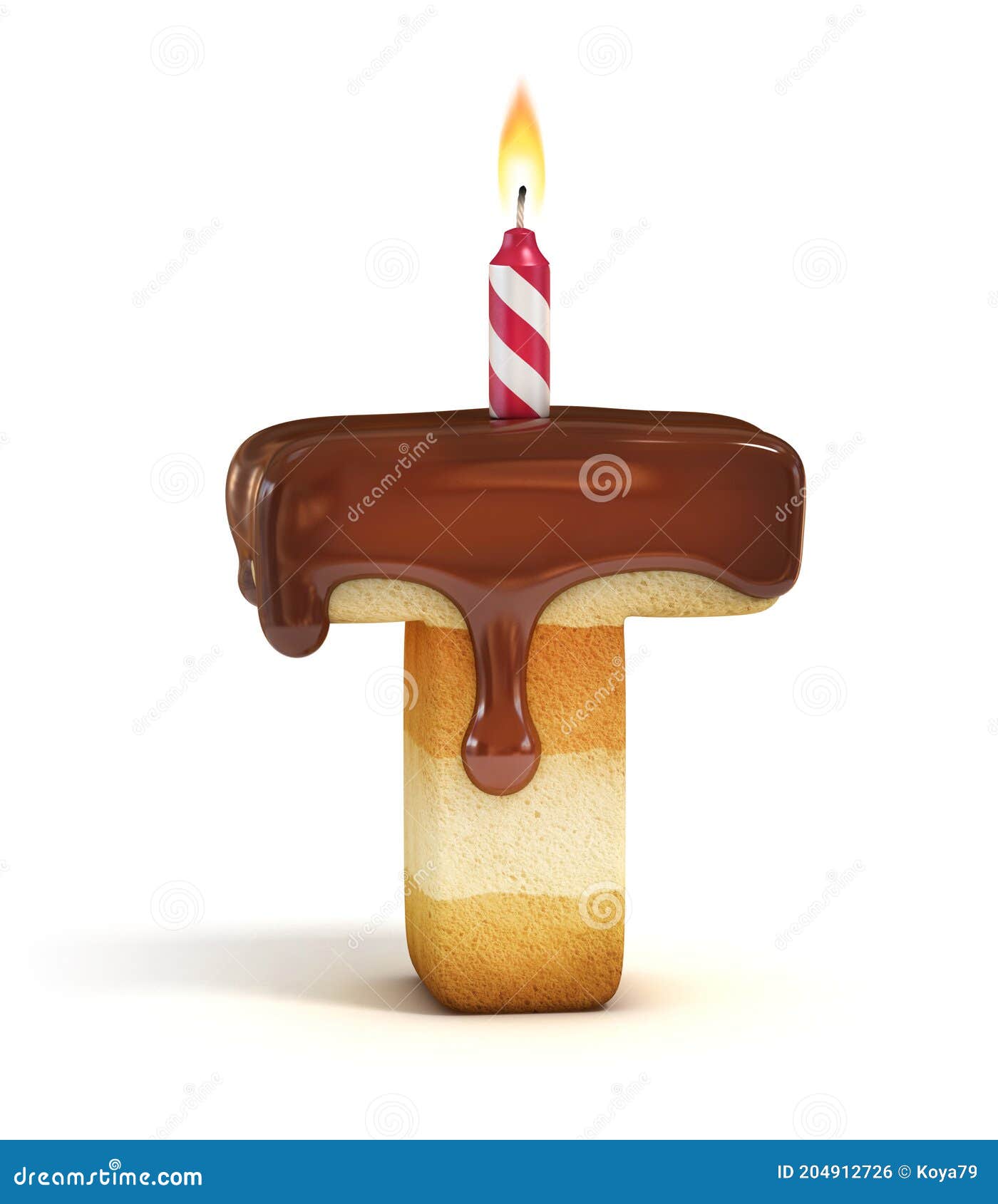 Birthday Cake Font Letter T Stock Illustration - Illustration of gift ...