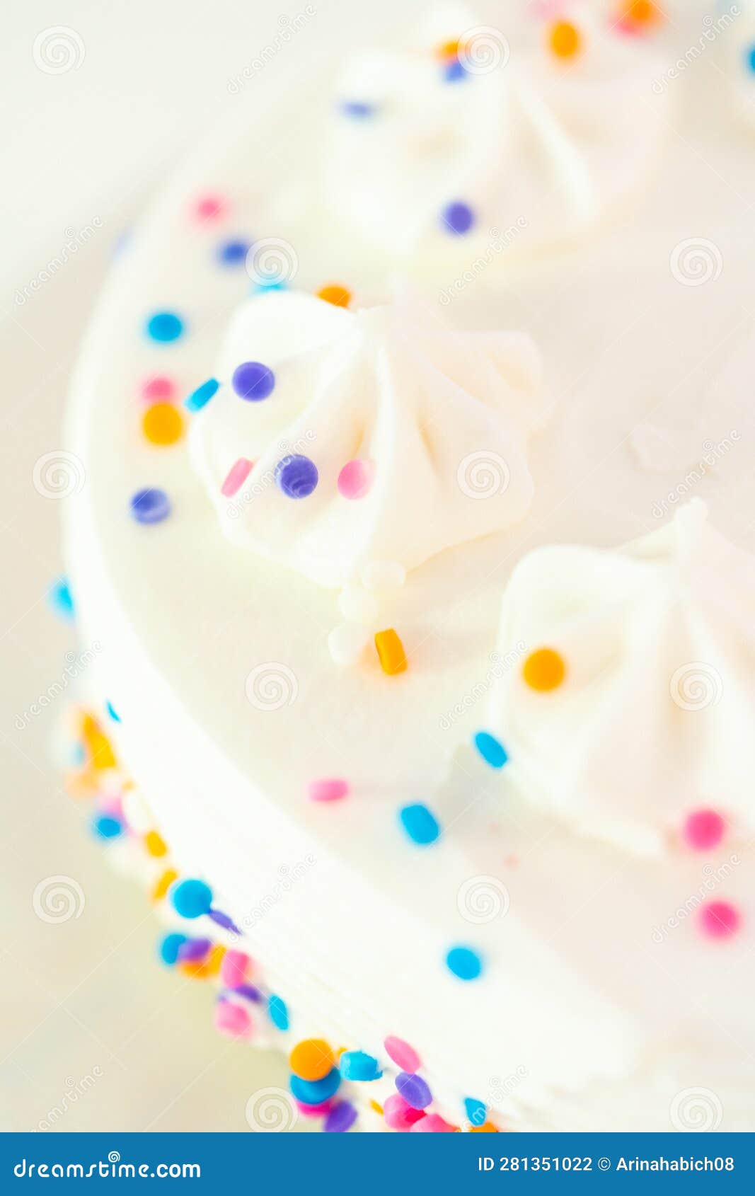 Birthday Cake with Funfetti Sprinkles Stock Photo - Image of ...