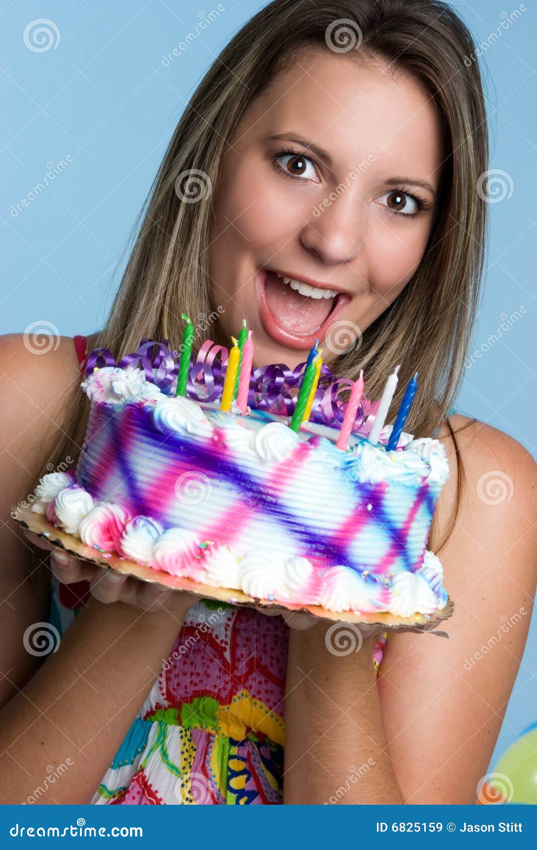 Birthday Cake Girl stock image. Image of smiling, girl - 6825159