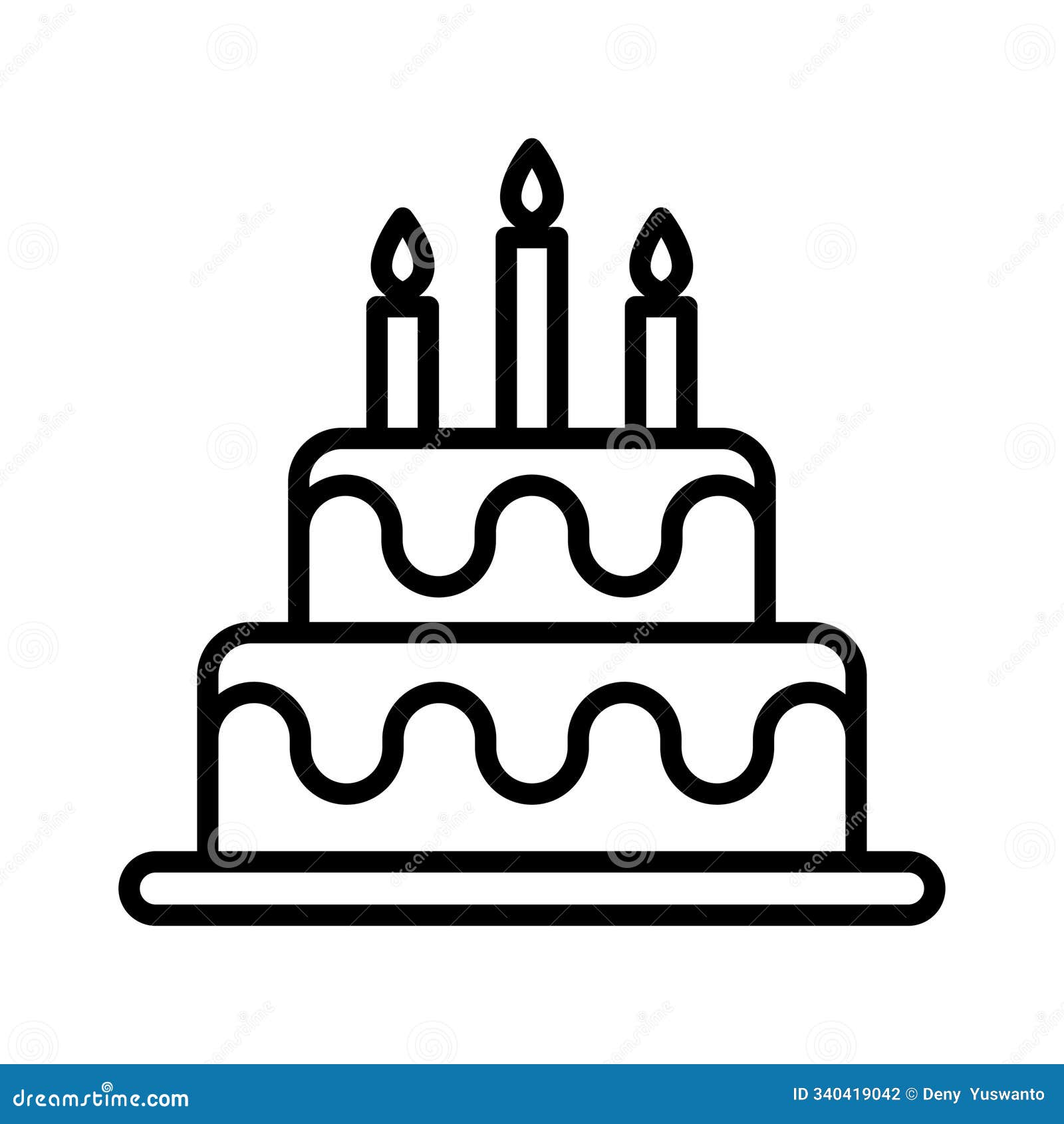 Birthday Cake Icon Vector Design Template Basic RGB Stock Vector ...