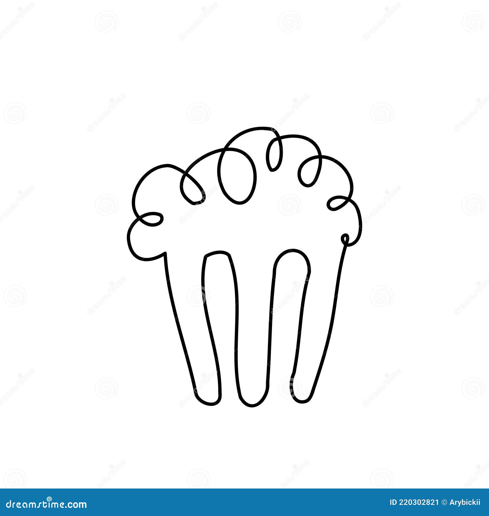 Birthday Cake in Line Style Stock Vector - Illustration of concept ...