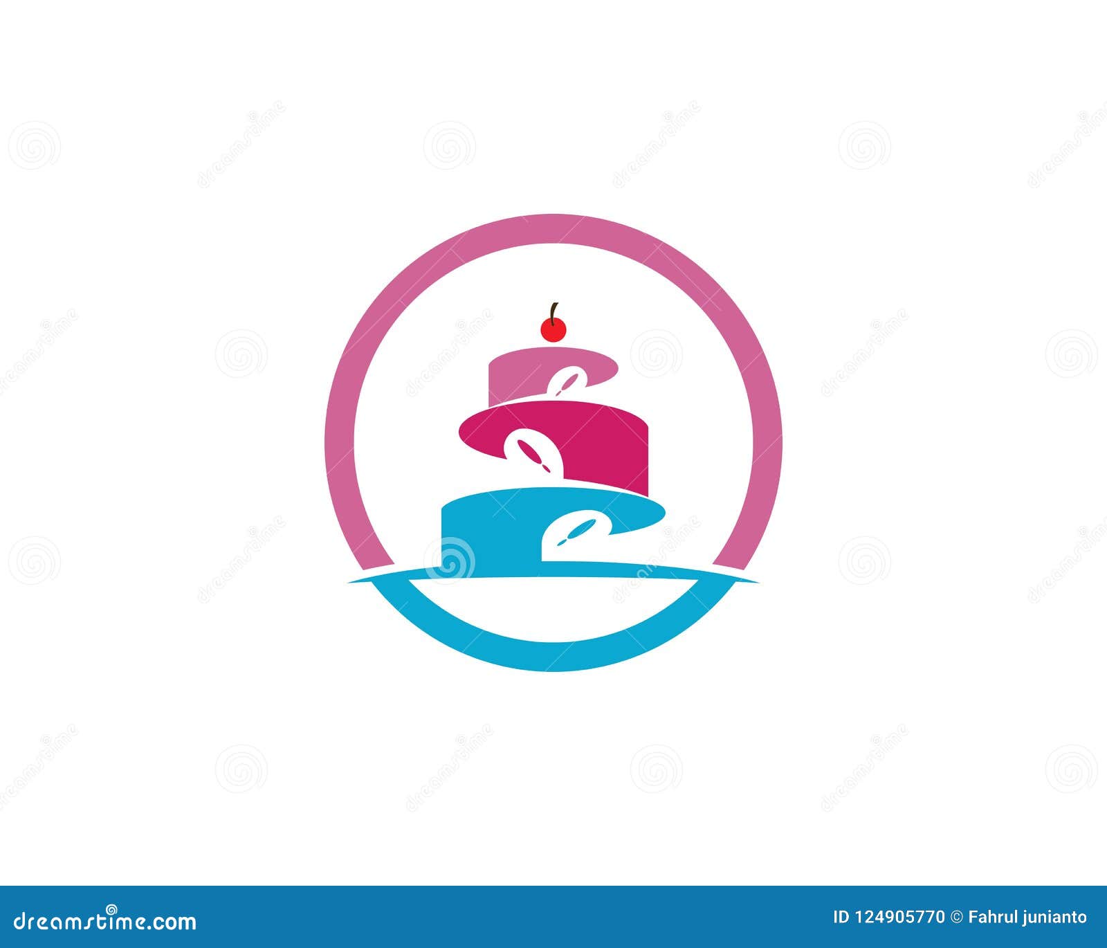 Birthday Cake Logo Vector Template Stock Illustration - Illustration of ...