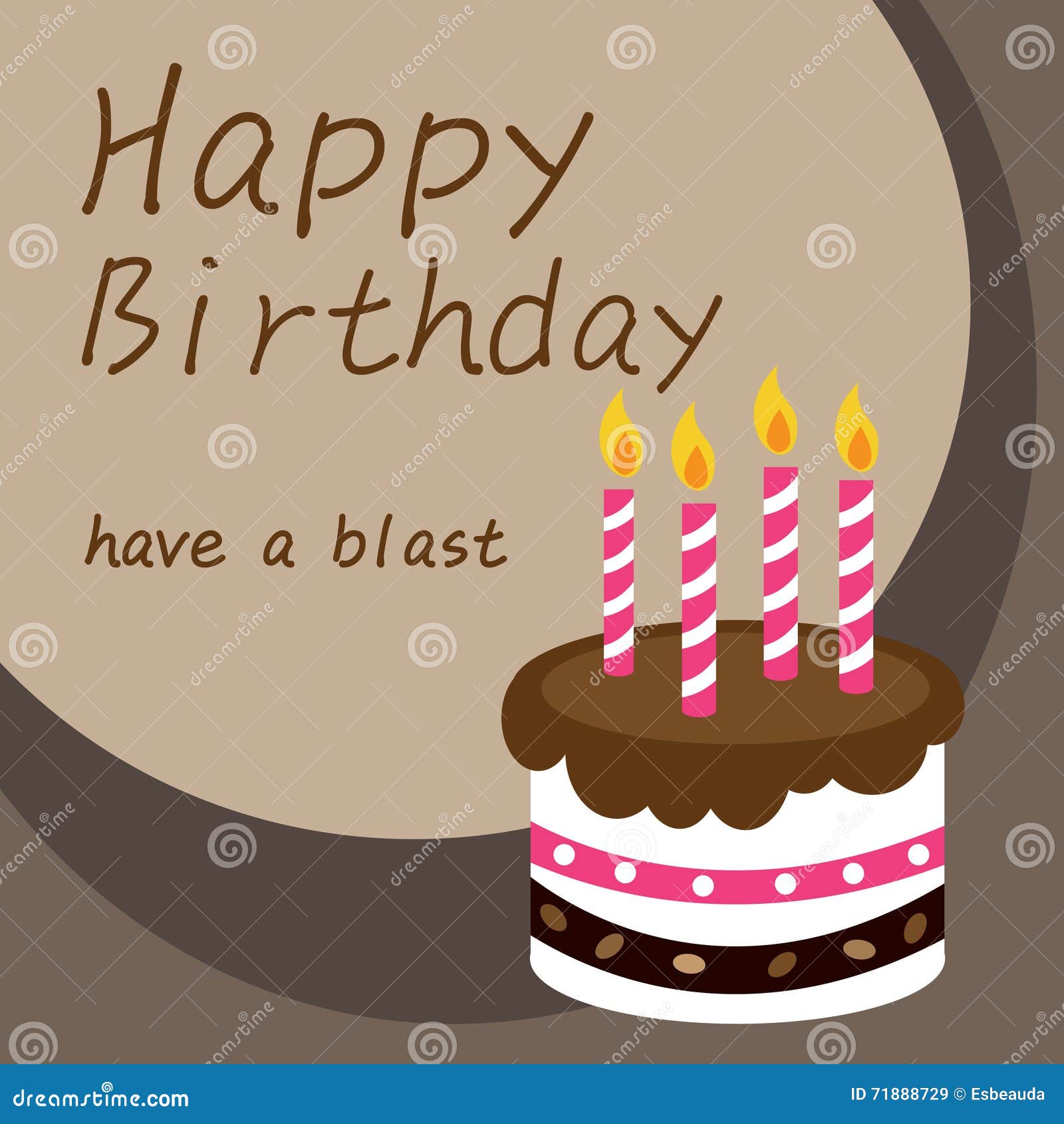 Birthday Cake with Sample Text Stock Vector - Illustration of sample ...