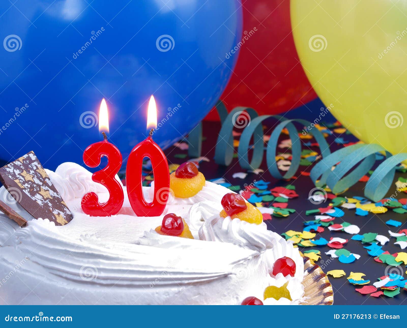 Birthday Cake Showing Nr. 30 Stock Image - Image of thirty, party: 27176213