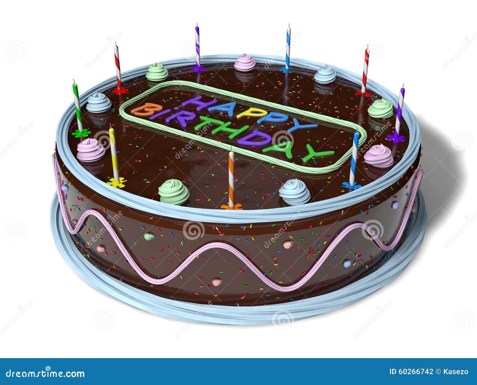 Birthday cake. side view stock illustration. Illustration of ...