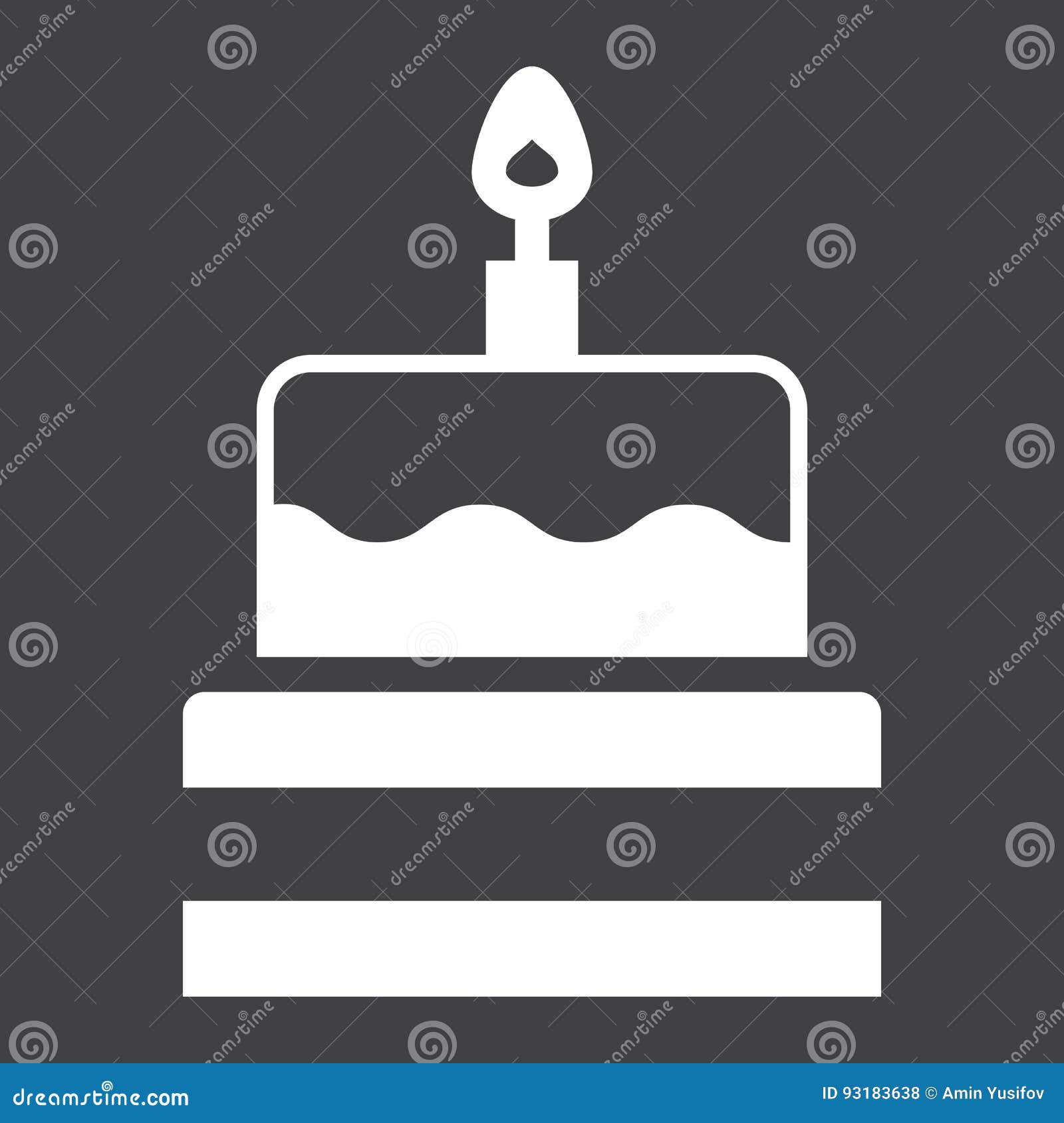 Rum Cake Solid Icon. Sweet Bun With Pastry Cream Or Syrup Symbol, Glyph ...