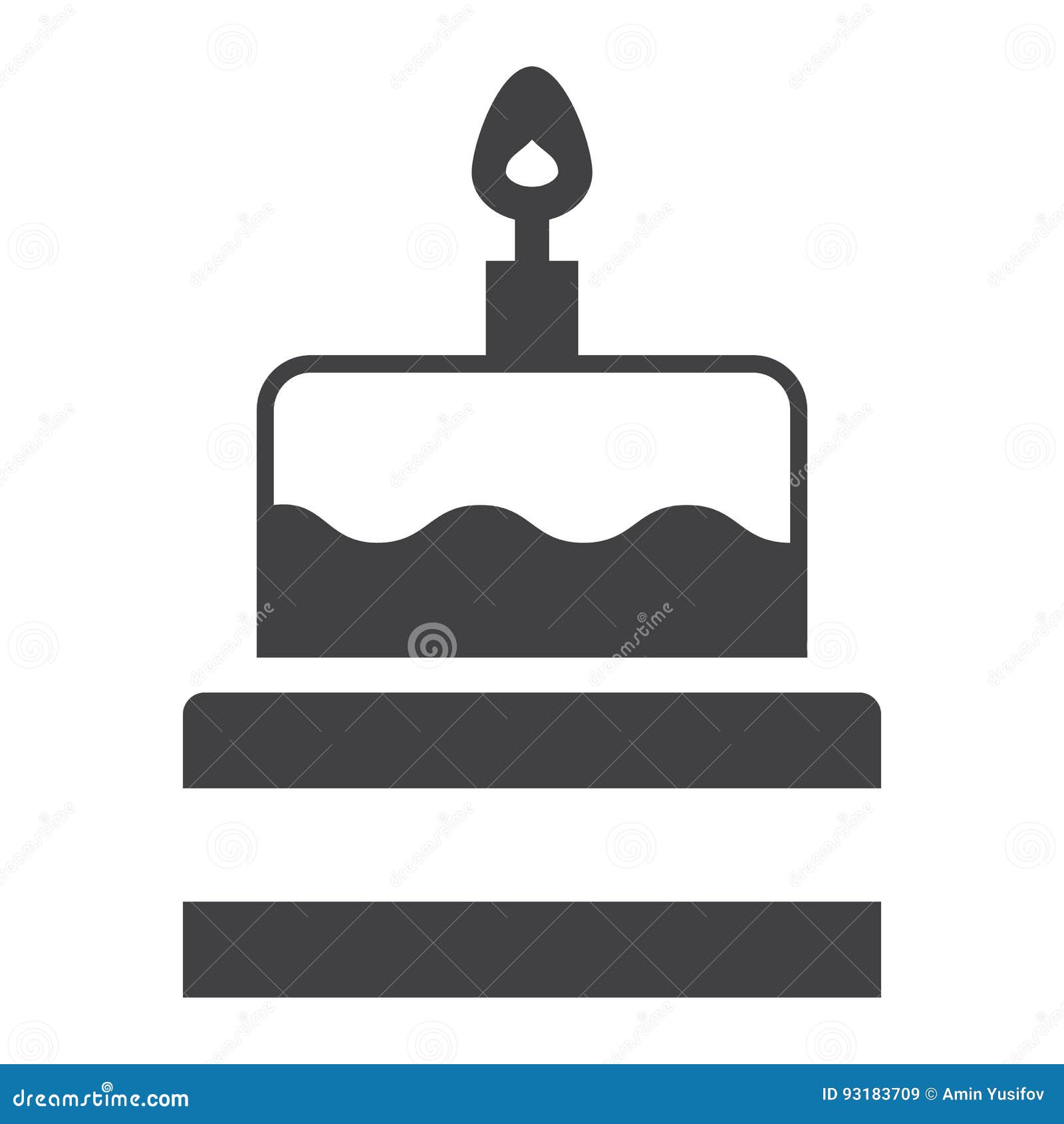 Rum Cake Solid Icon. Sweet Bun With Pastry Cream Or Syrup Symbol, Glyph ...