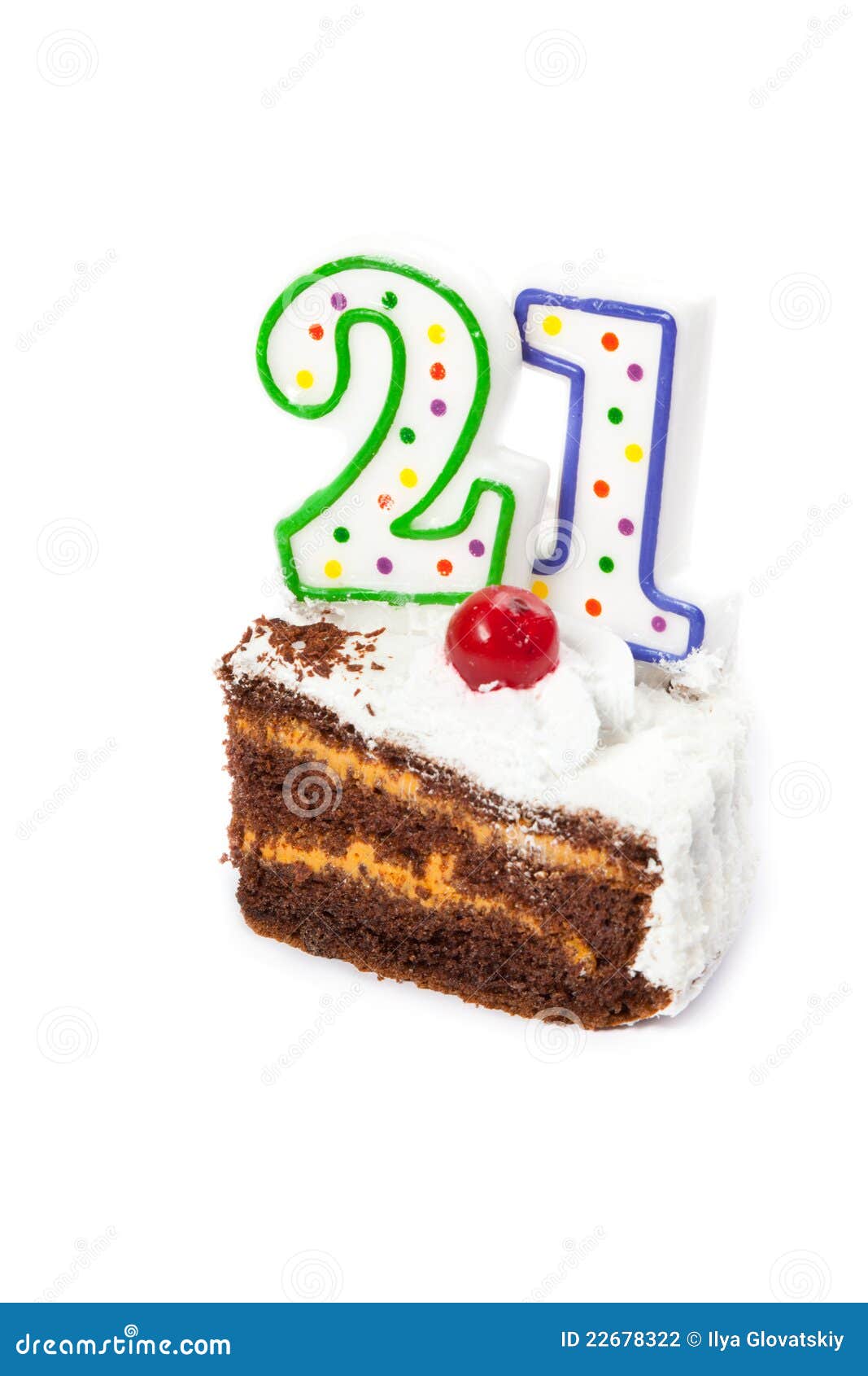 Birthday Cake with Two Candles Stock Photo - Image of candle, number ...