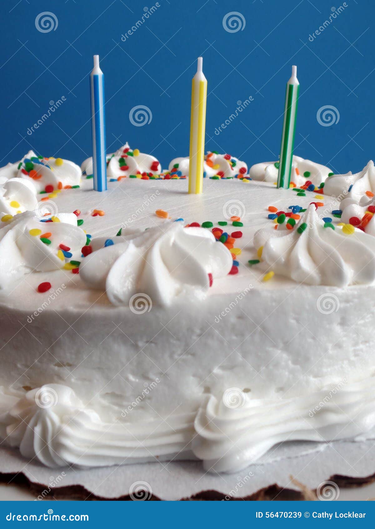 Birthday cake stock image. Image of decorated, baked - 56470239