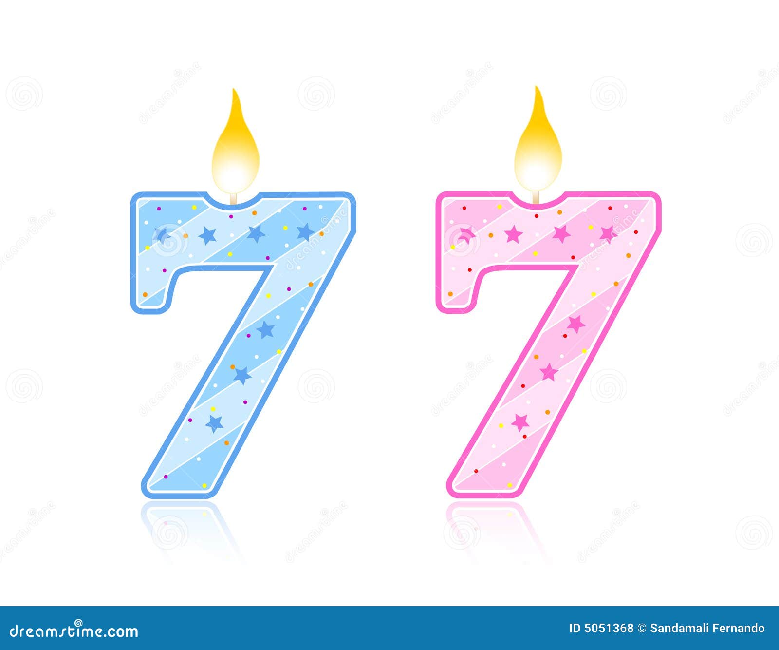 Birthday candle - 7 stock vector. Illustration of kids - 5051368
