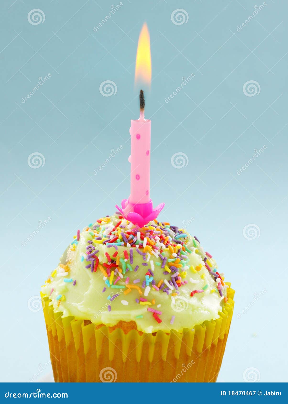Birthday Candle Cup Cake stock image. Image of cake, paper - 18470467